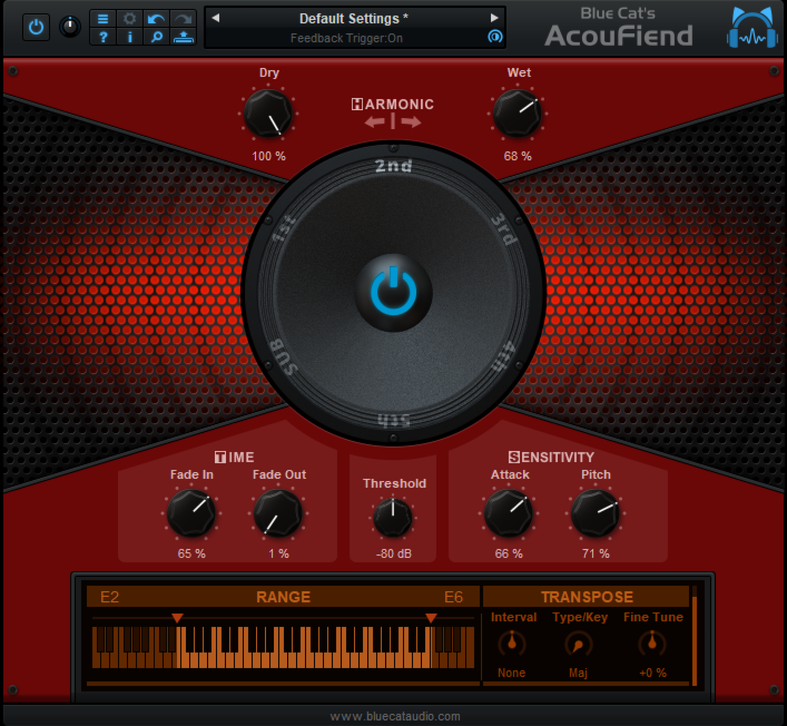 Blue Cat Audio AcouFiend - Acoustic Feedback Simulator Plug-in | Sweetwater