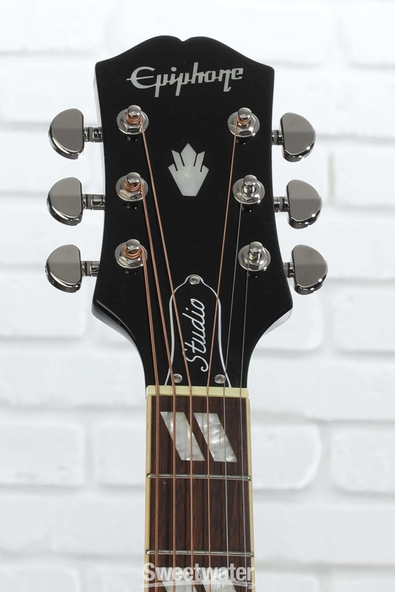 Epiphone Hummingbird Studio Acoustic-electric - Trans Ebony Sweetwater ...