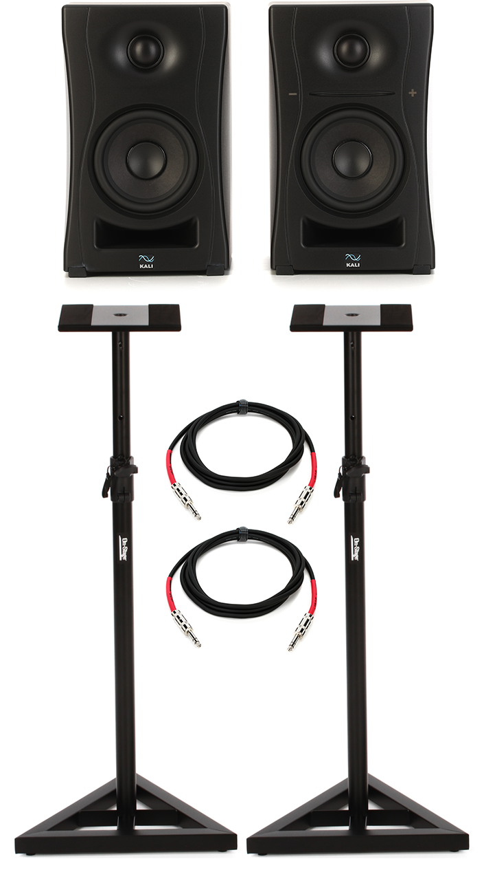 Kali Audio LP-UNF Ultra Nearfield Monitor System with Stands and Cables ...