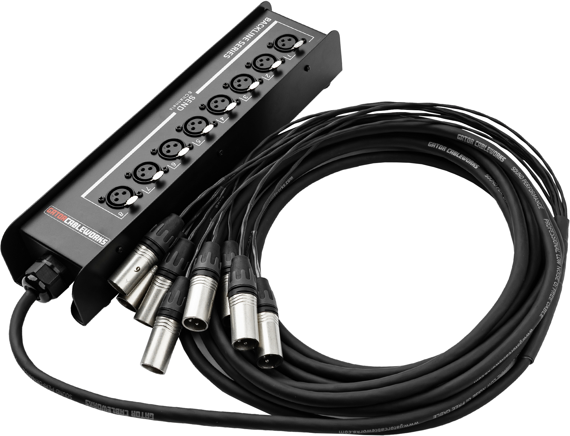Gator Backline Series 8-channel Snake - 25 feet | Sweetwater