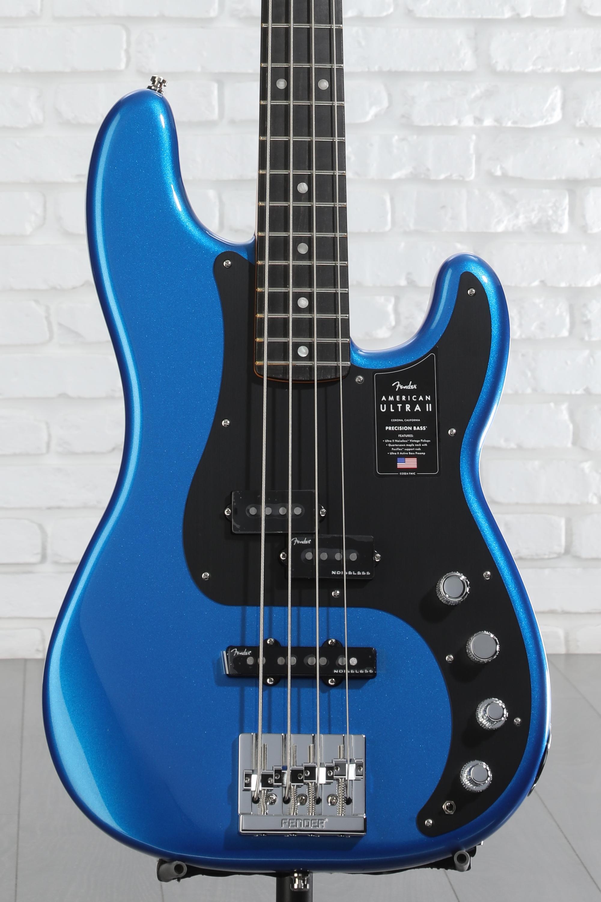 Fender American Ultra II Precision Bass - Noble Blue | Sweetwater