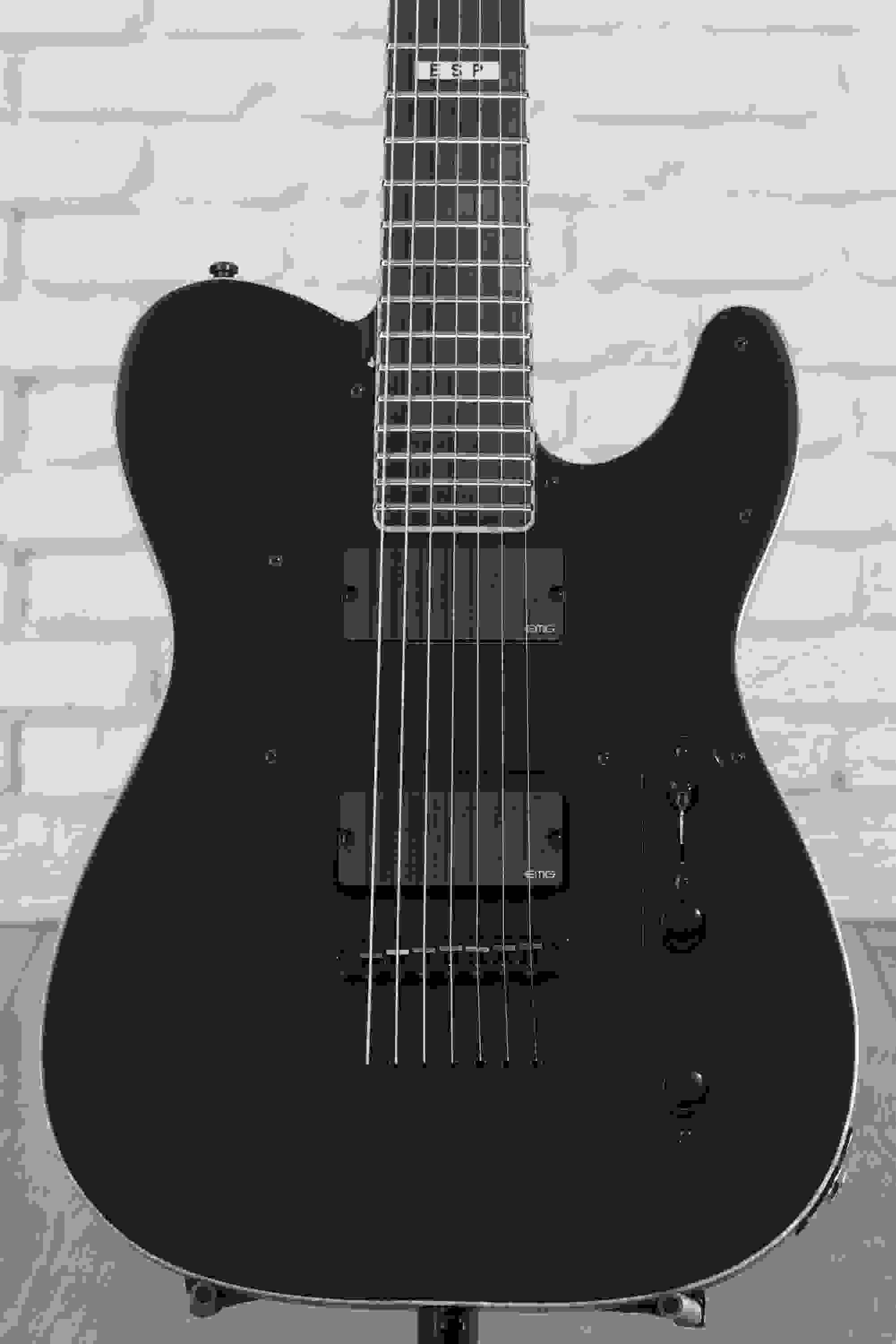 ESP E-II T-B7 Baritone Electric Guitar - Black Satin | Sweetwater
