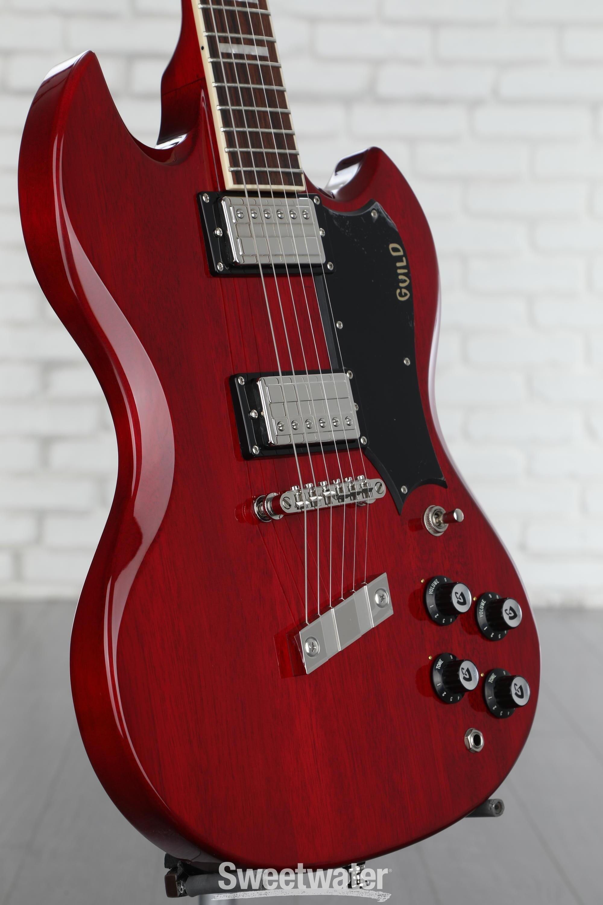 Guild Polara Deluxe Electric Guitar - Cherry Red | Sweetwater