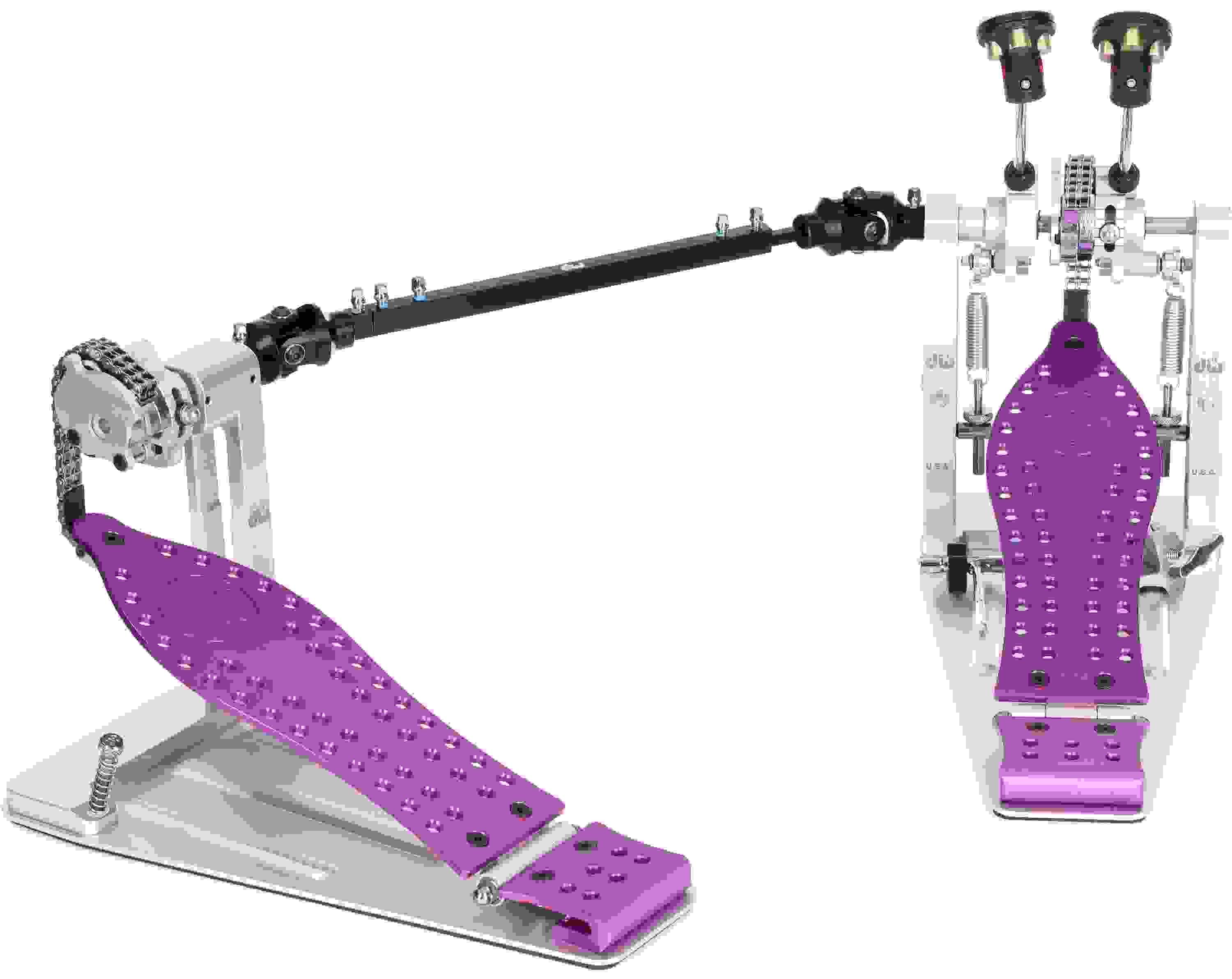 DW DWCPMCD2PU MCD Machined Chain-drive Double Bass Drum Pedal - Purple, Sweetwater Exclusive