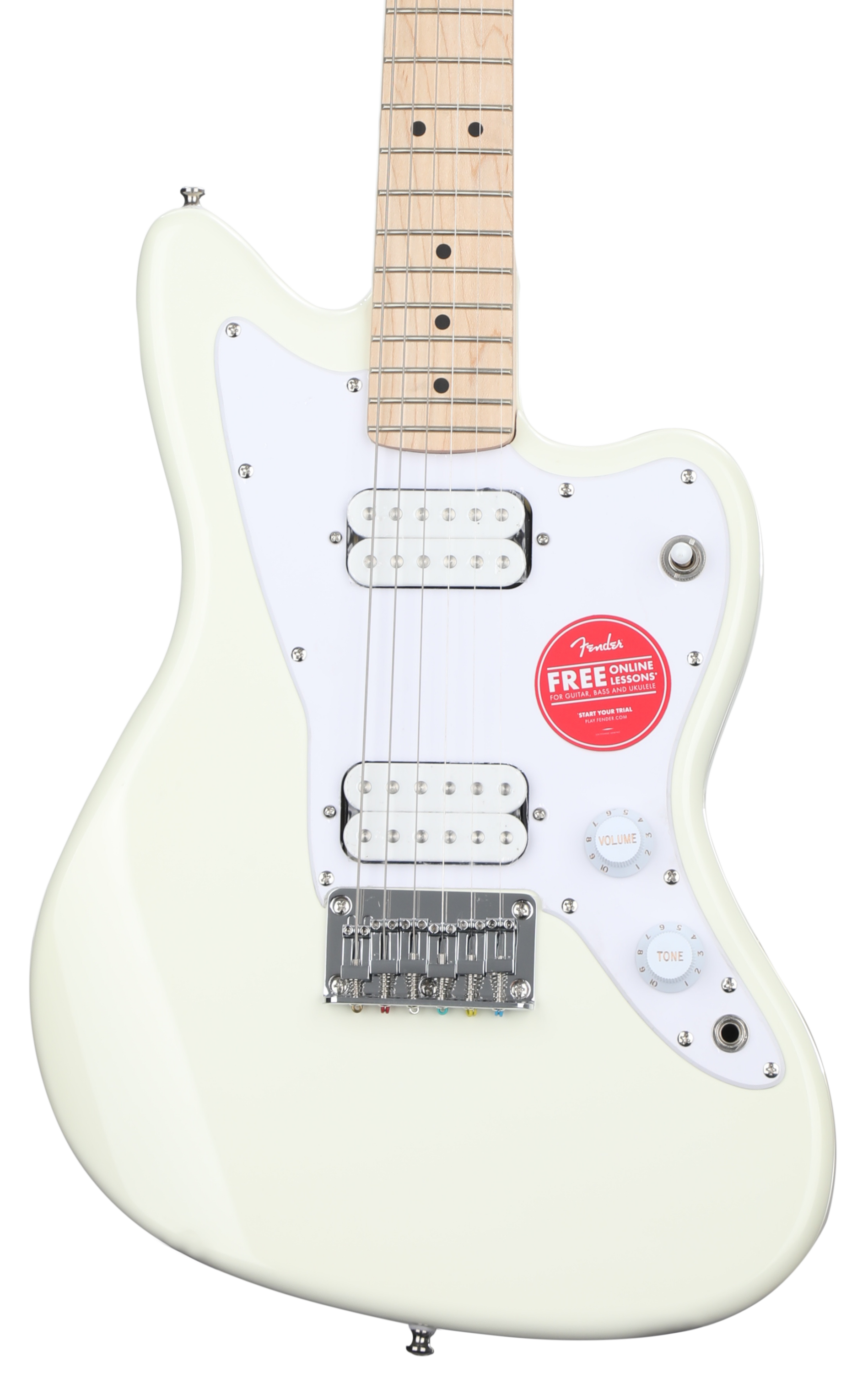 Squier Mini Jazzmaster HH Electric Guitar - Olympic White with Maple ...