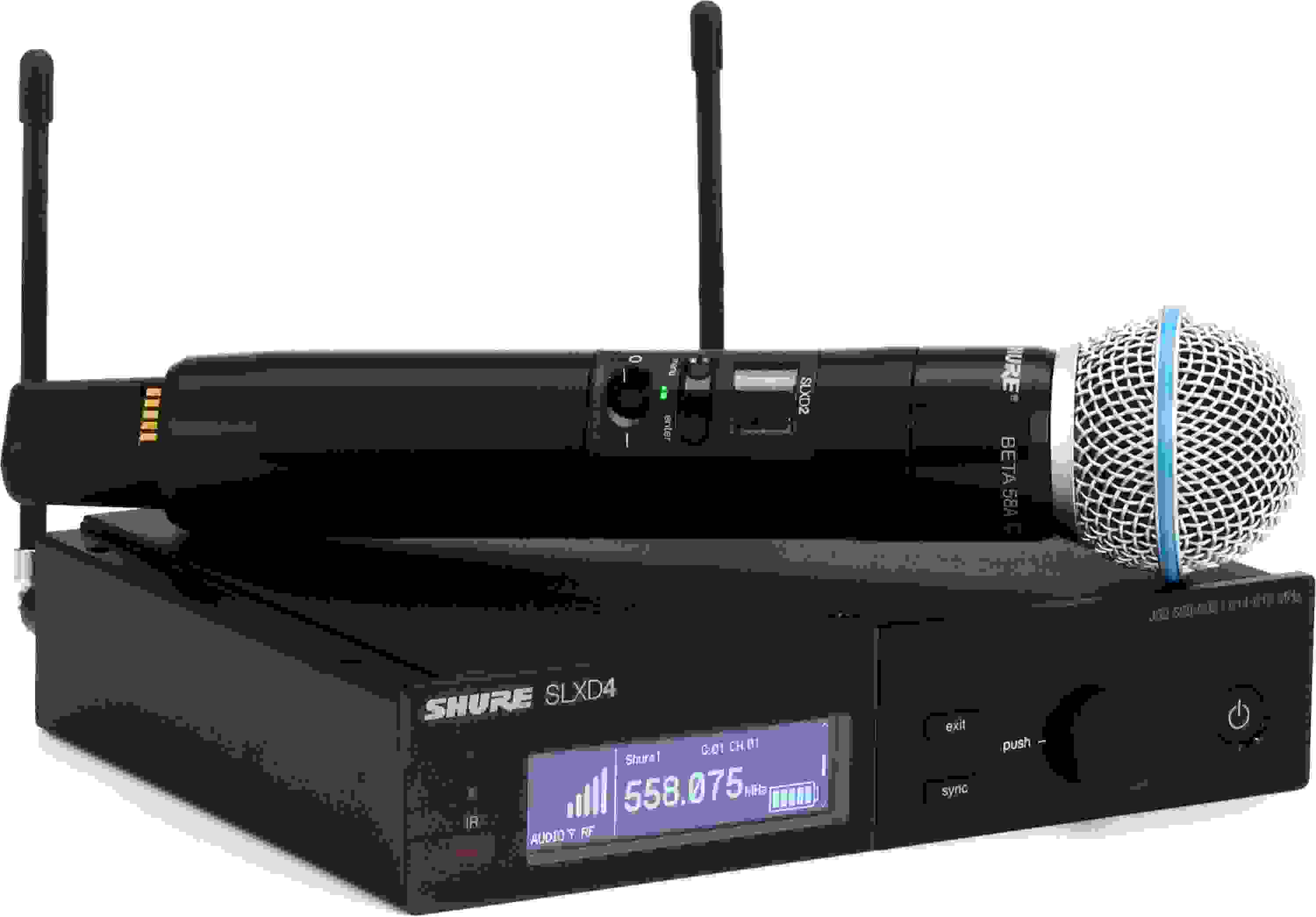 Shure SLXD24/B58 Digital Wireless Handheld Microphone System - J52 Band | Sweetwater