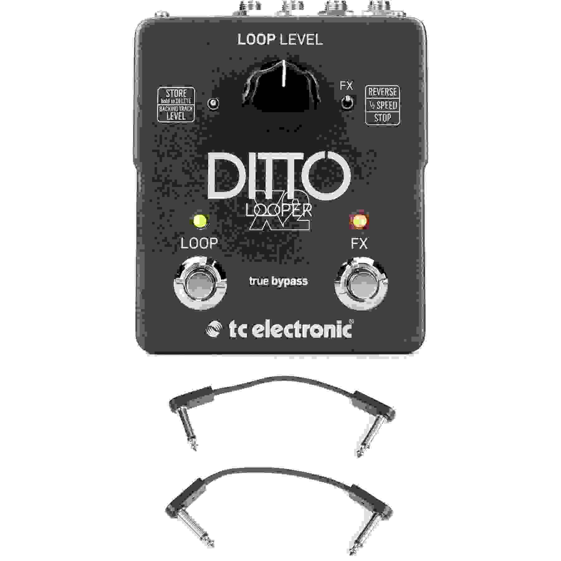 TC Electronic Ditto X2 Looper Pedal with EBS Patch Cables | Sweetwater