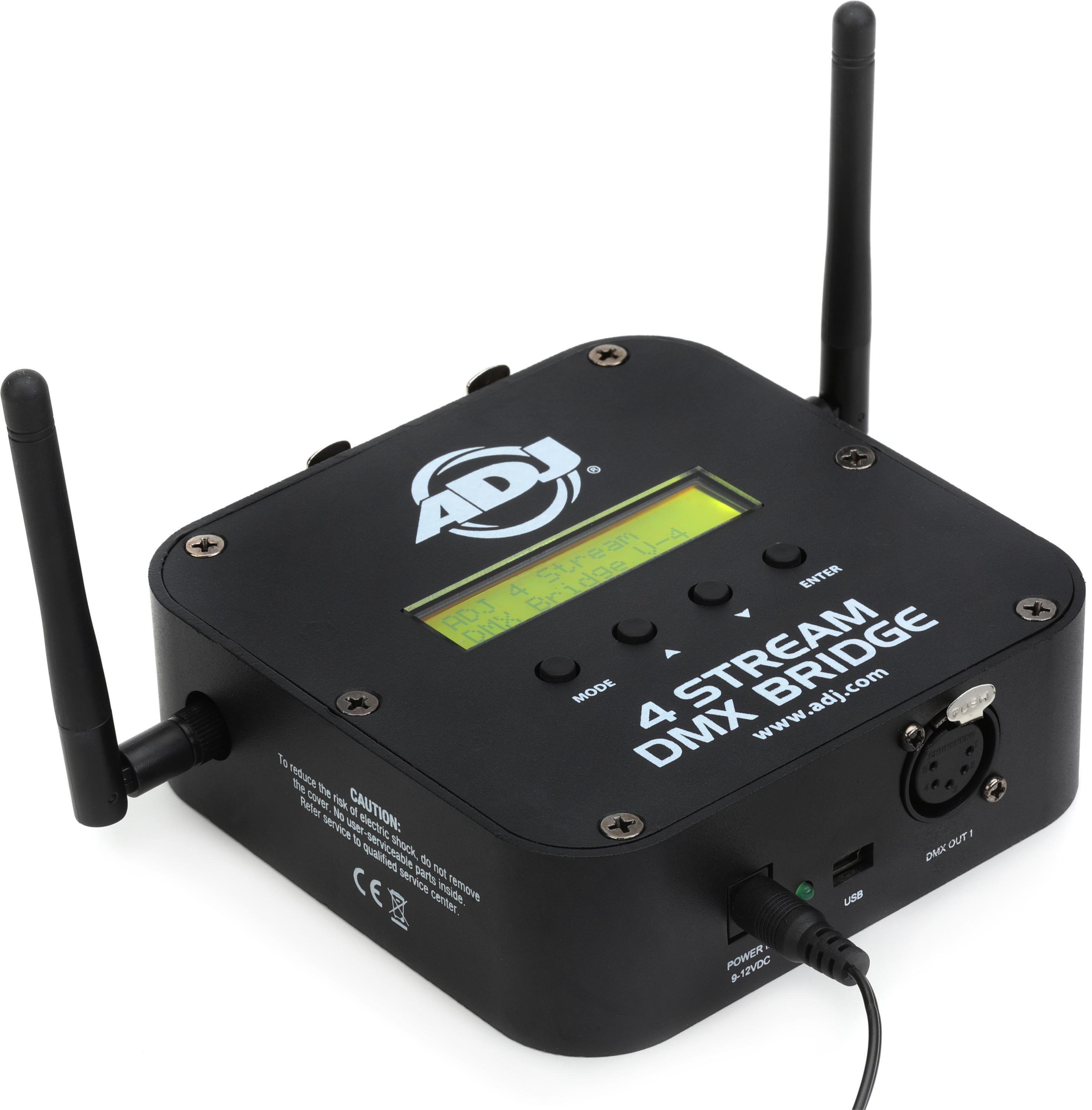 ADJ 4 Stream DMX Bridge 4-Universe WiFly DMX Bridge | Sweetwater