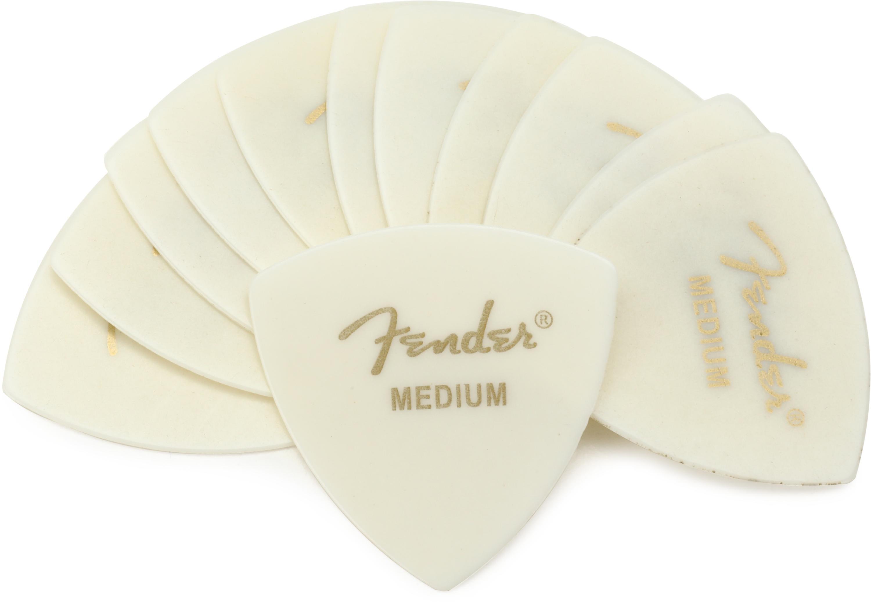 Fender 346 Shape Classic Celluloid Picks - Medium White 12-pack ...
