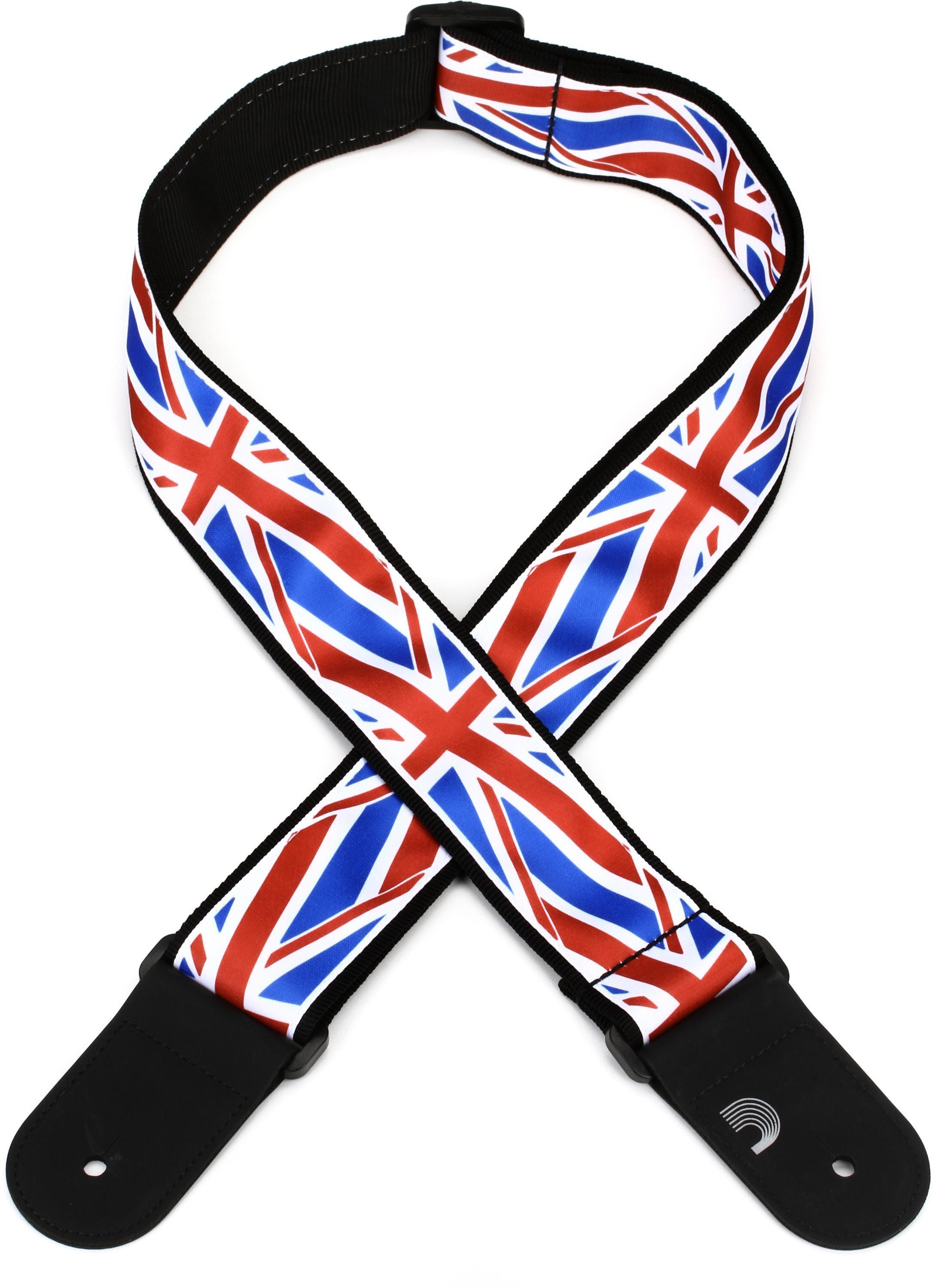 D'Addario 2-inch Woven Nylon Guitar Strap - Union Jack | Sweetwater