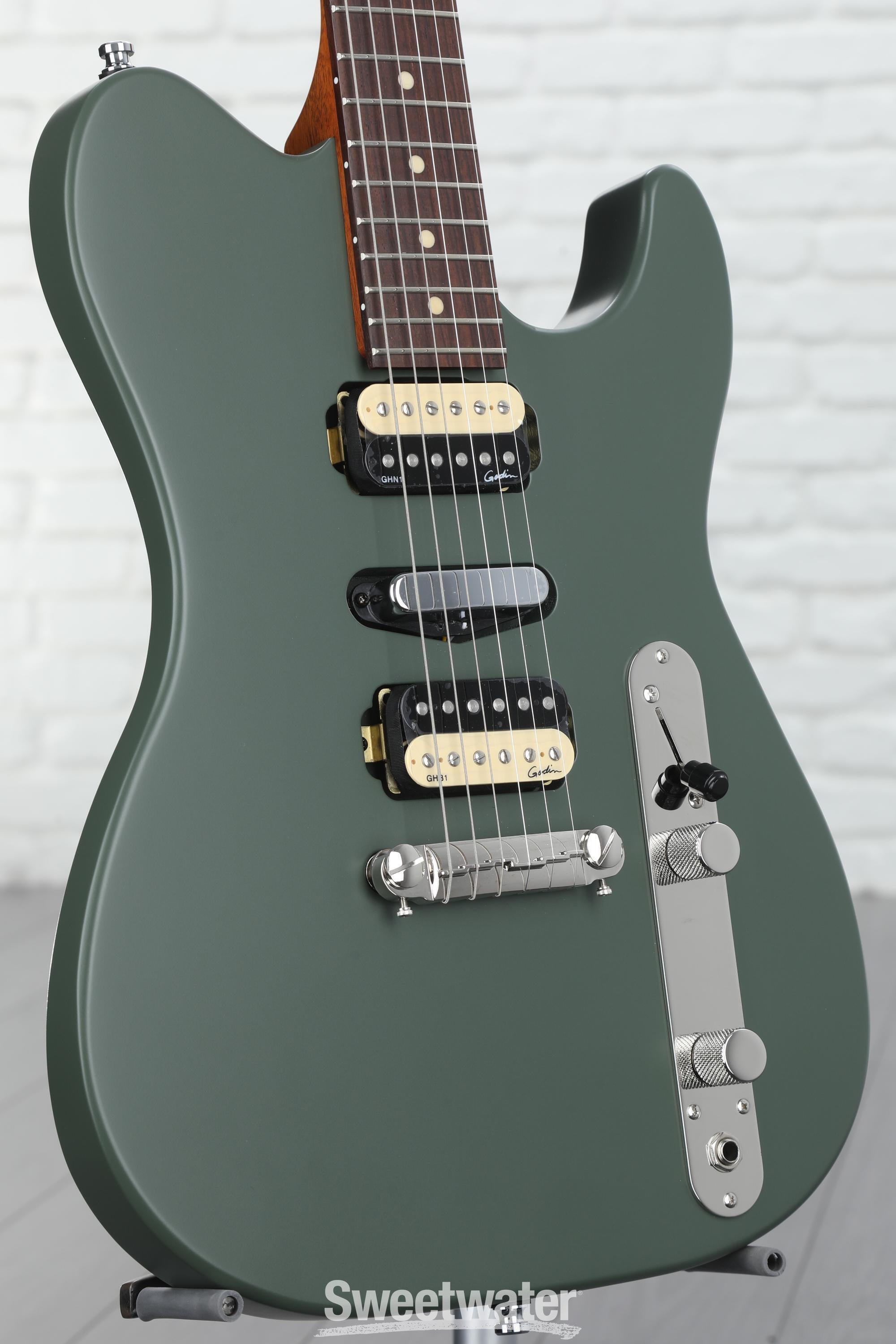 Godin Radium Electric Guitar - Matte Green | Sweetwater