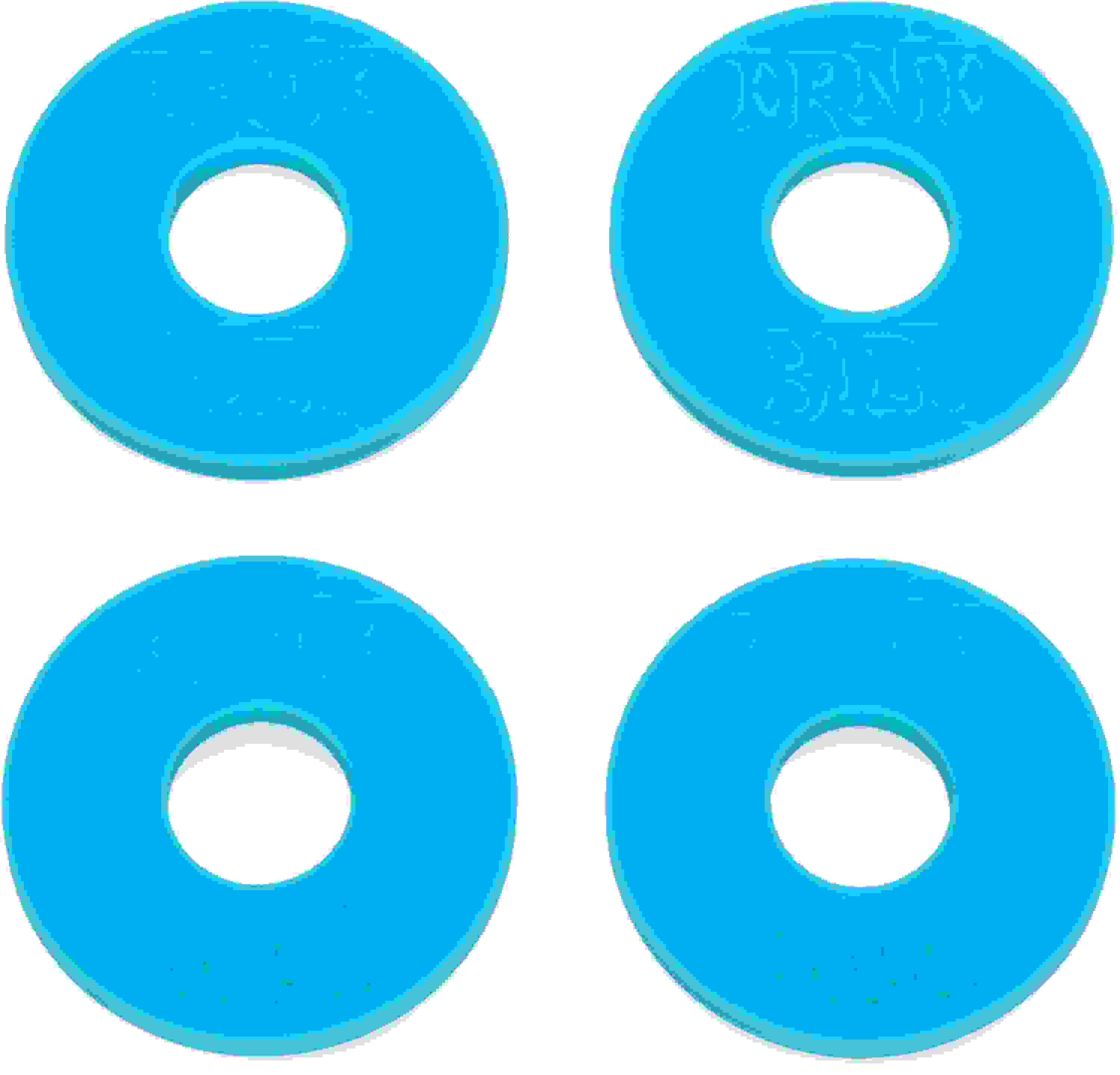 Ernie Ball Rubber Strap Blocks - Blue (4-pack) | Sweetwater
