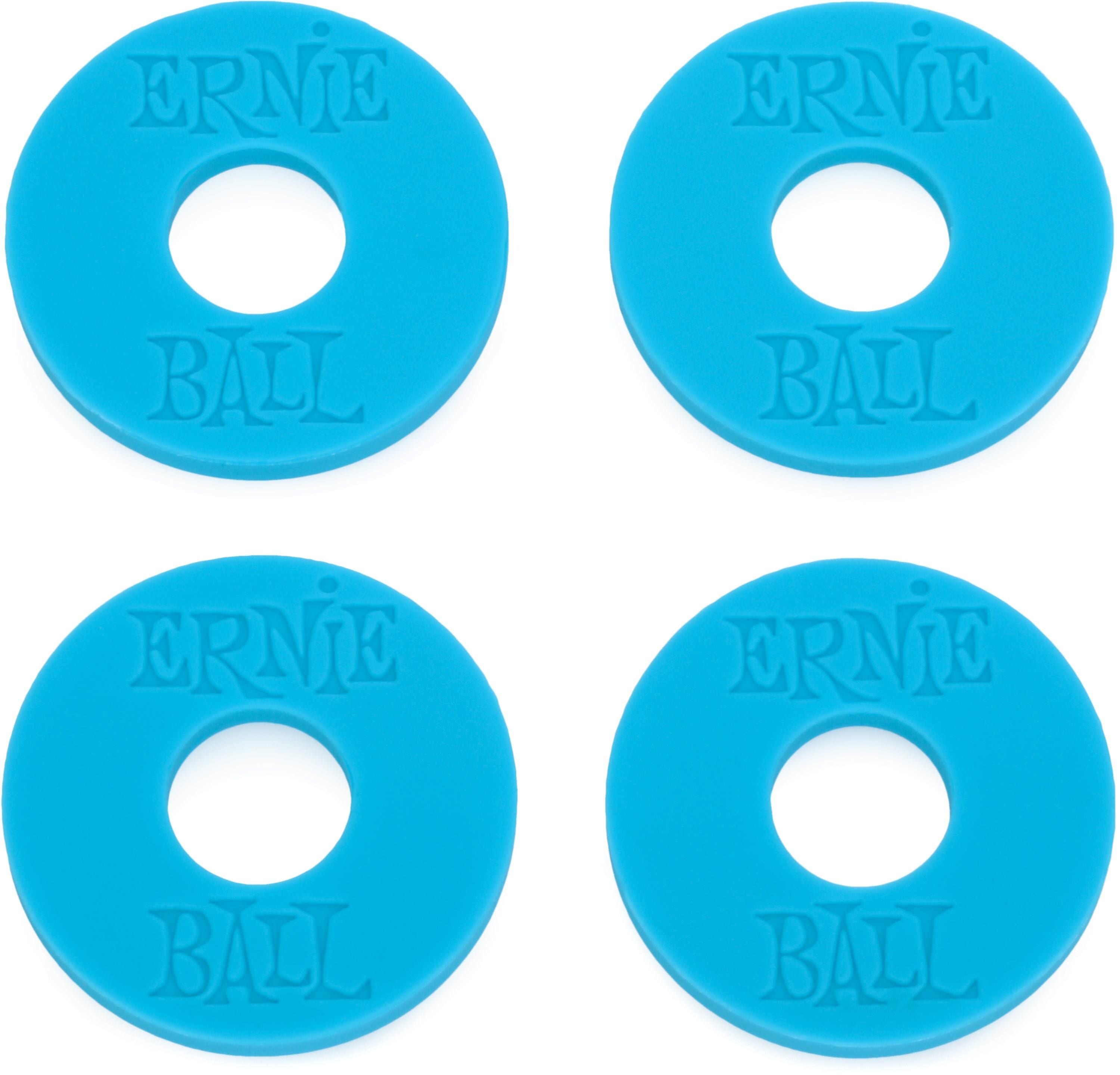 Ernie Ball Rubber Strap Blocks - Blue (4-pack) | Sweetwater