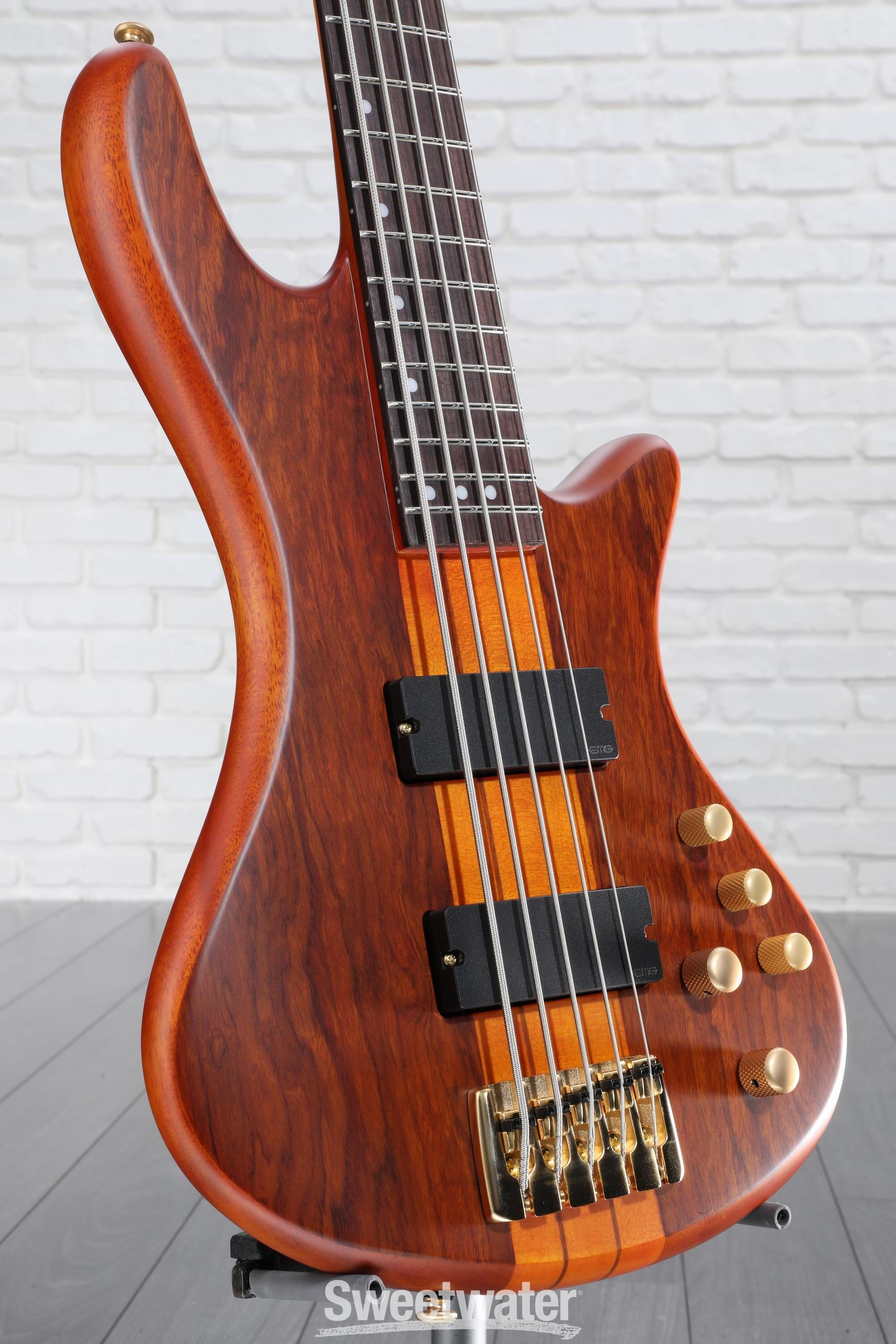 Schecter Stiletto Studio 5 Bass Guitar - Honey Satin | Sweetwater