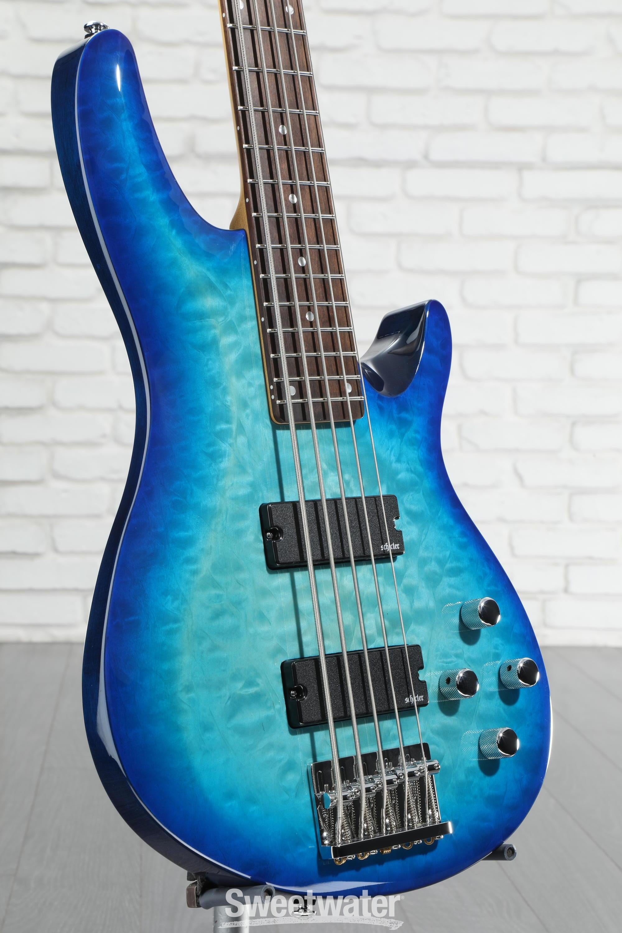 Schecter C-5 Plus 5-string Bass Guitar - Ocean Blue Burst | Sweetwater