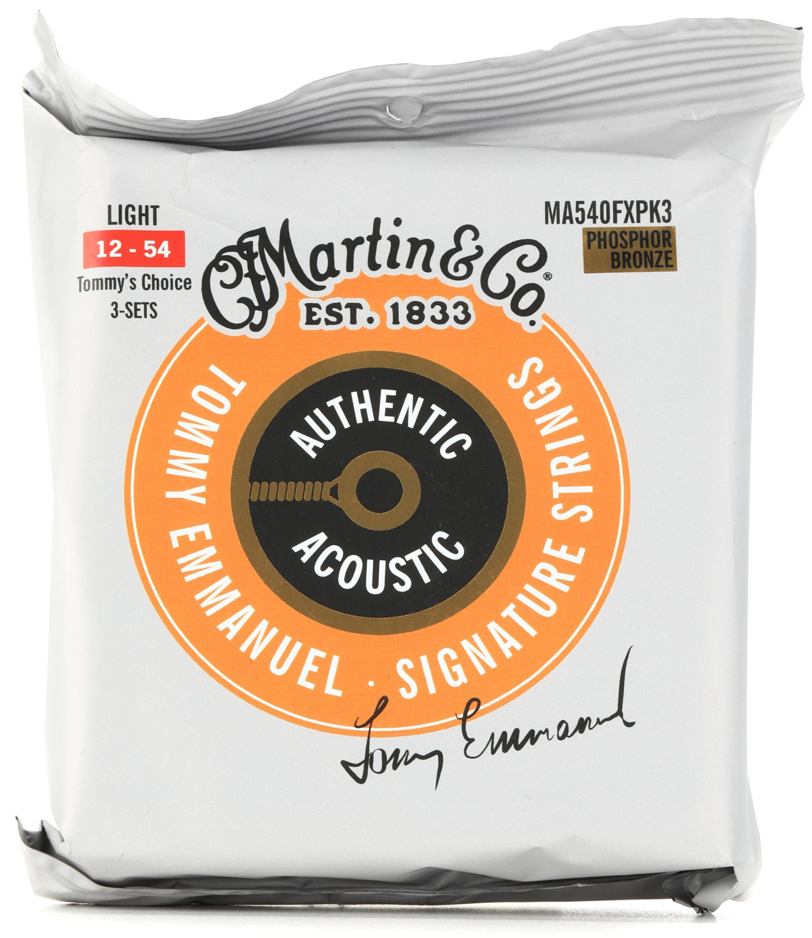 Martin MA540 Authentic Flexible Core Phosphor Bronze Acoustic Guitar ...