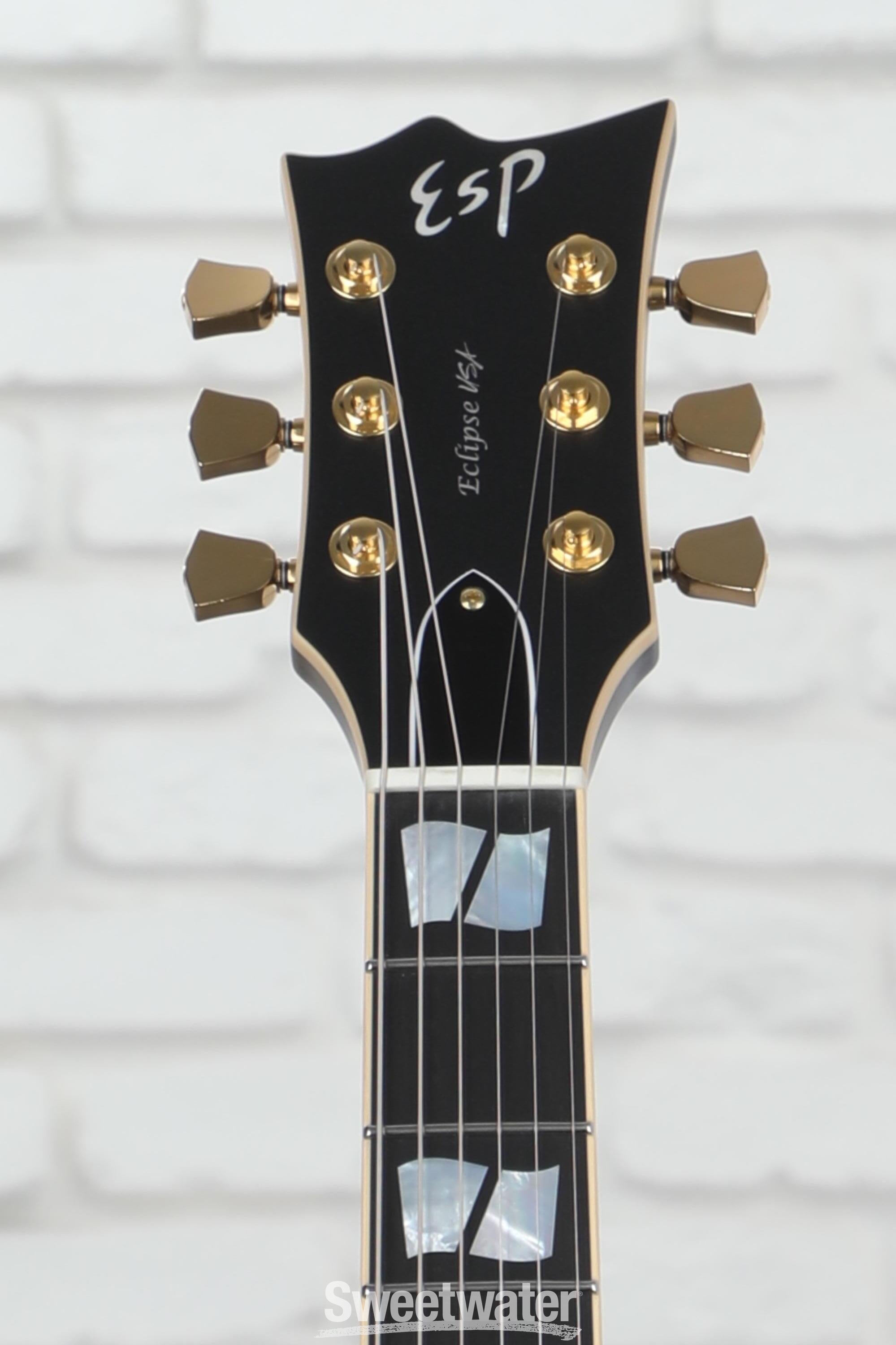 ESP USA Eclipse Semi-hollow Electric Guitar - Sapphire Black Metallic | Sweetwater