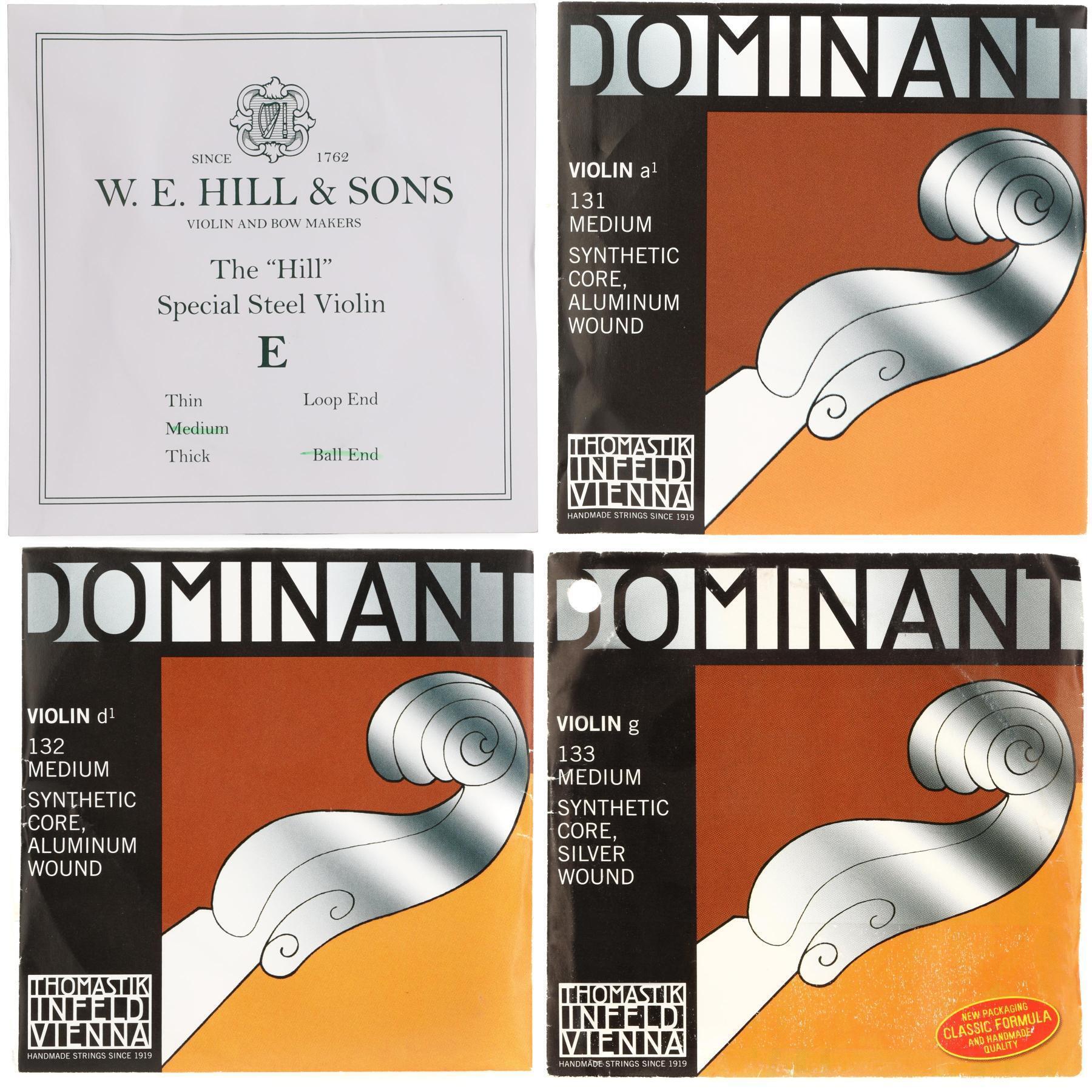 Thomastik-Infeld Dominant Violin String Set - 4/4 Size with Hill E ...
