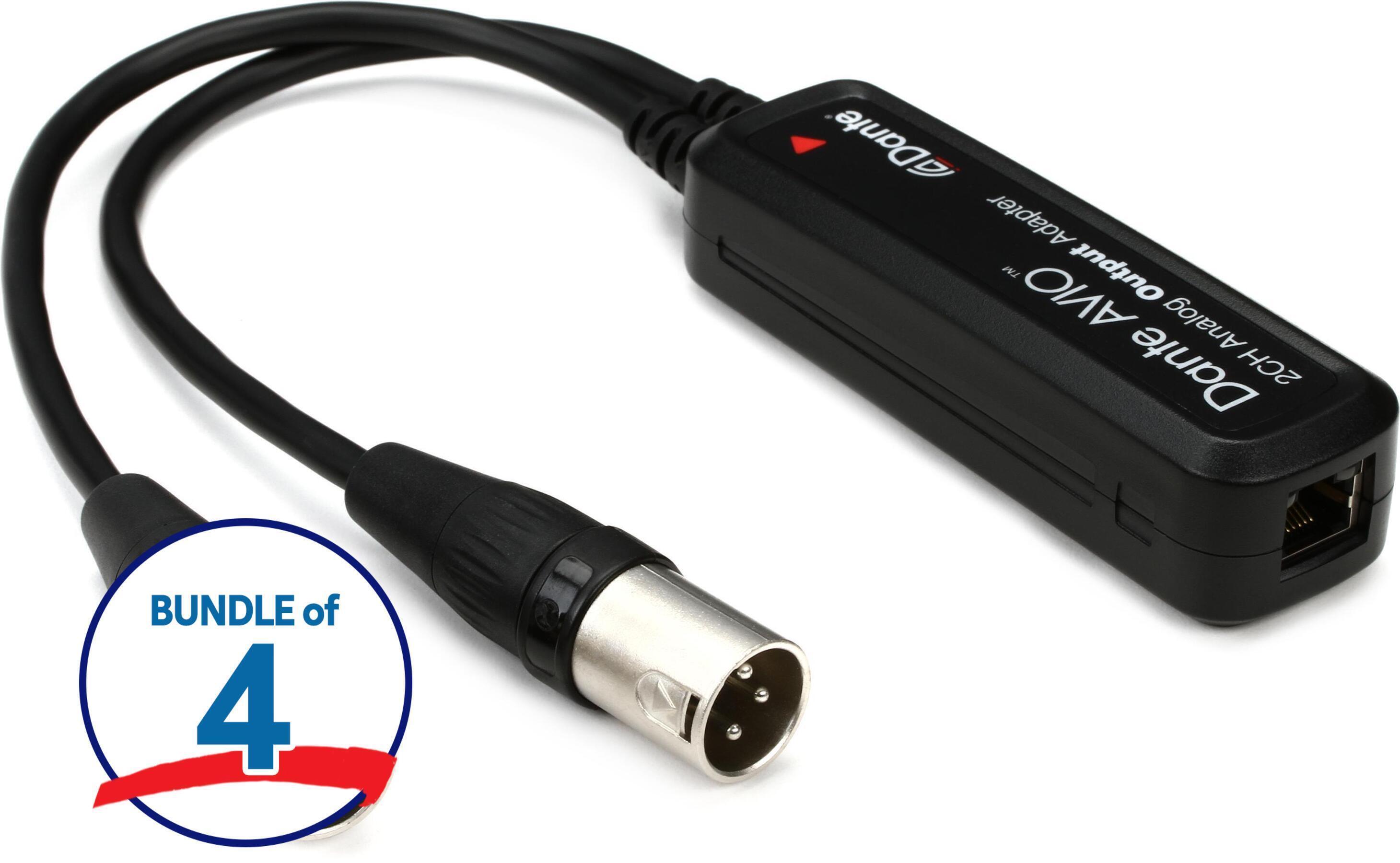Audinate Dante AVIO 2-channel Analog Output Adapter (4 Pack) | Sweetwater