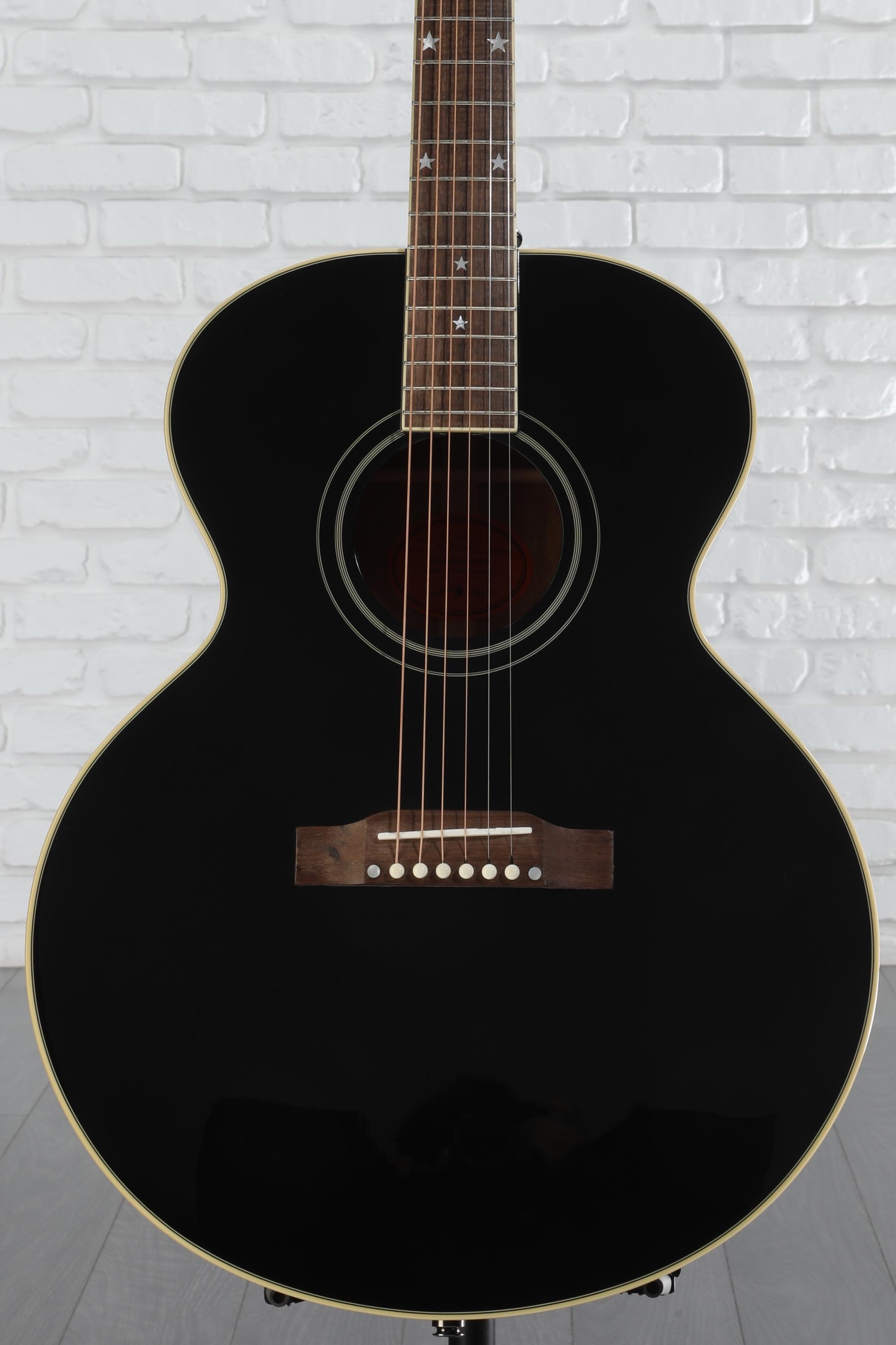 Epiphone J-180 LS Acoustic-electric Guitar - Ebony | Sweetwater