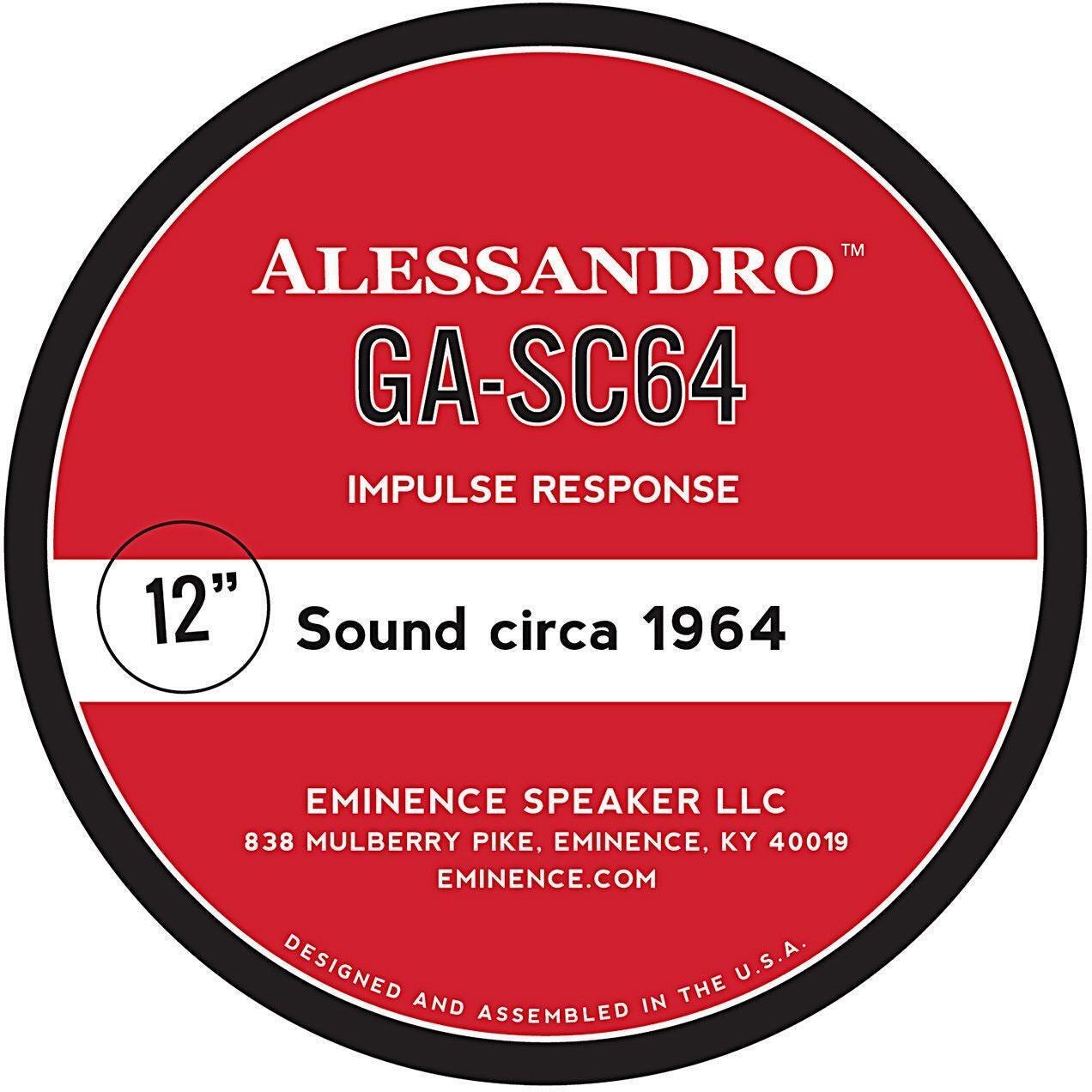 Eminence Alessandro GA12-SC64 Speaker Impulse Response | Sweetwater