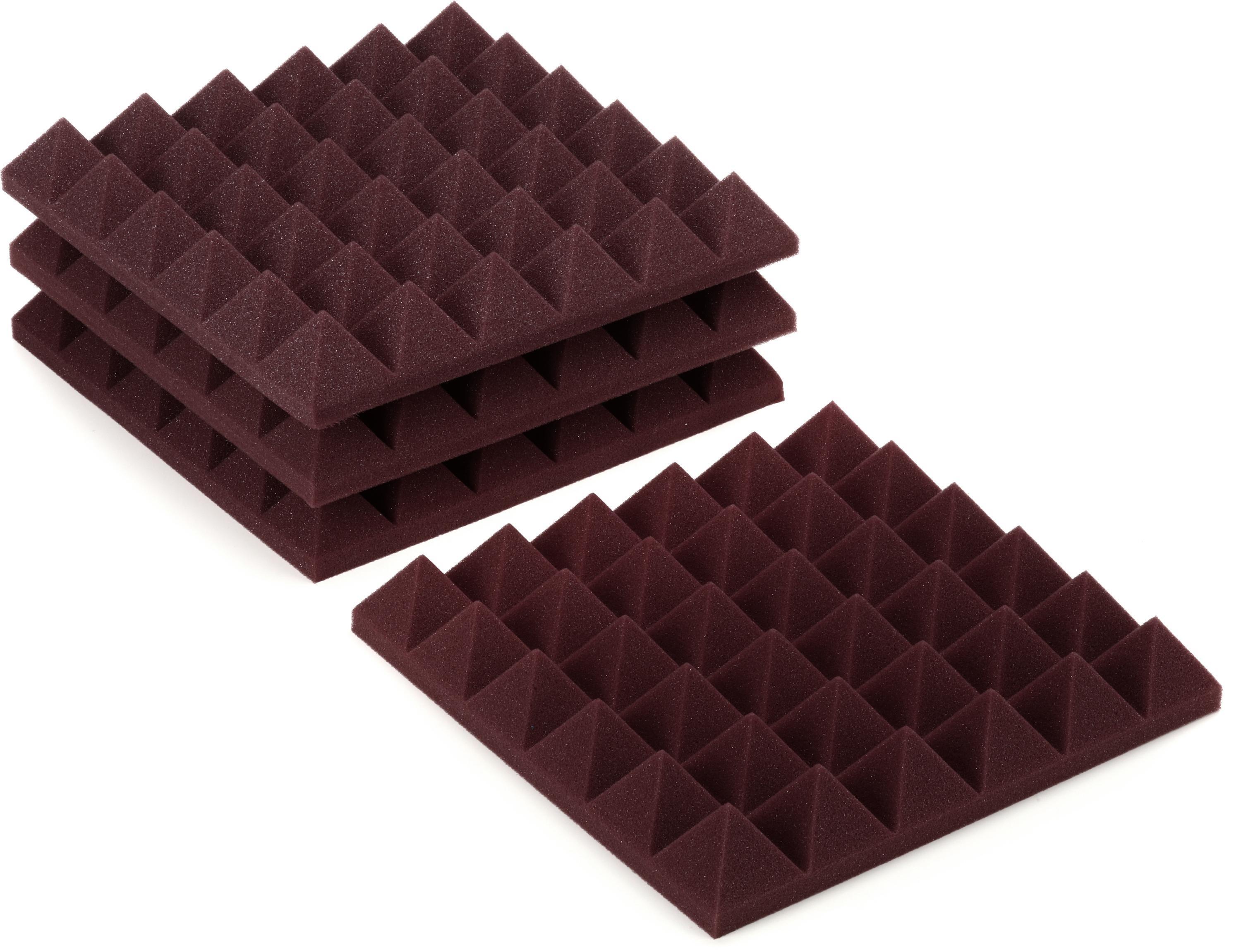Gator 4-pack of Burgundy 12-inch x 12-inch Acoustic Pyramid Panel ...