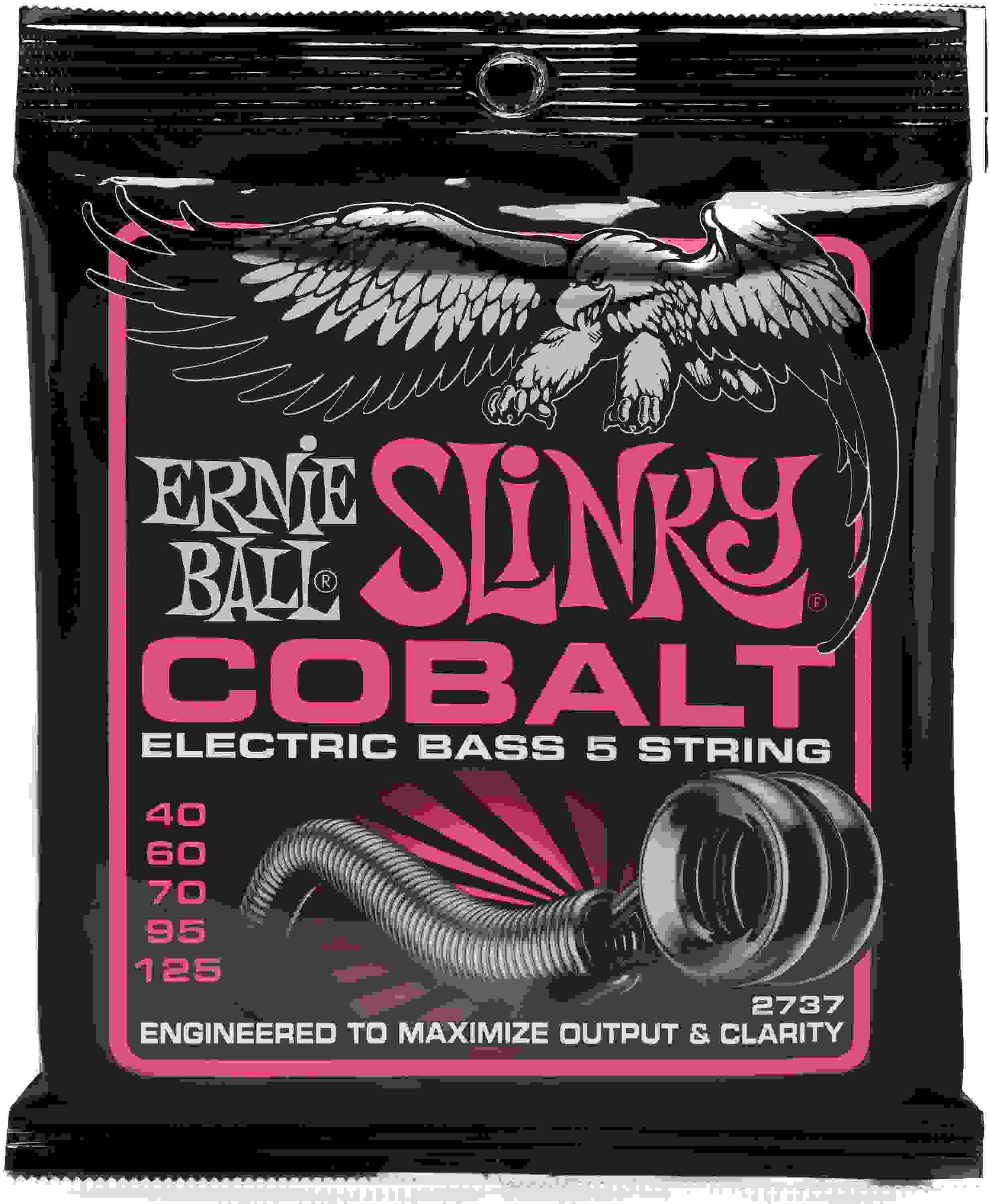 Ernie Ball Super Slinky Cobalt Electric 5-string Bass Guitar Strings - .040-.125 5-string ...