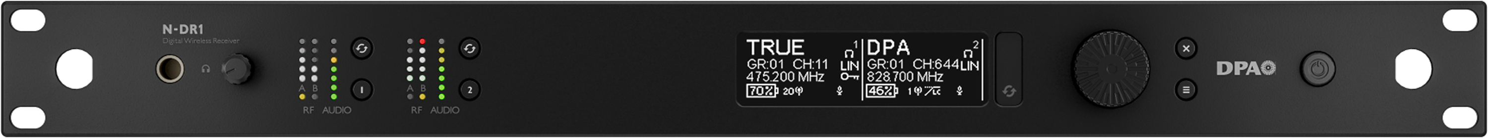 DPA N-DR1 Dual-channel Digital Wireless Receiver with Dante and Analog ...