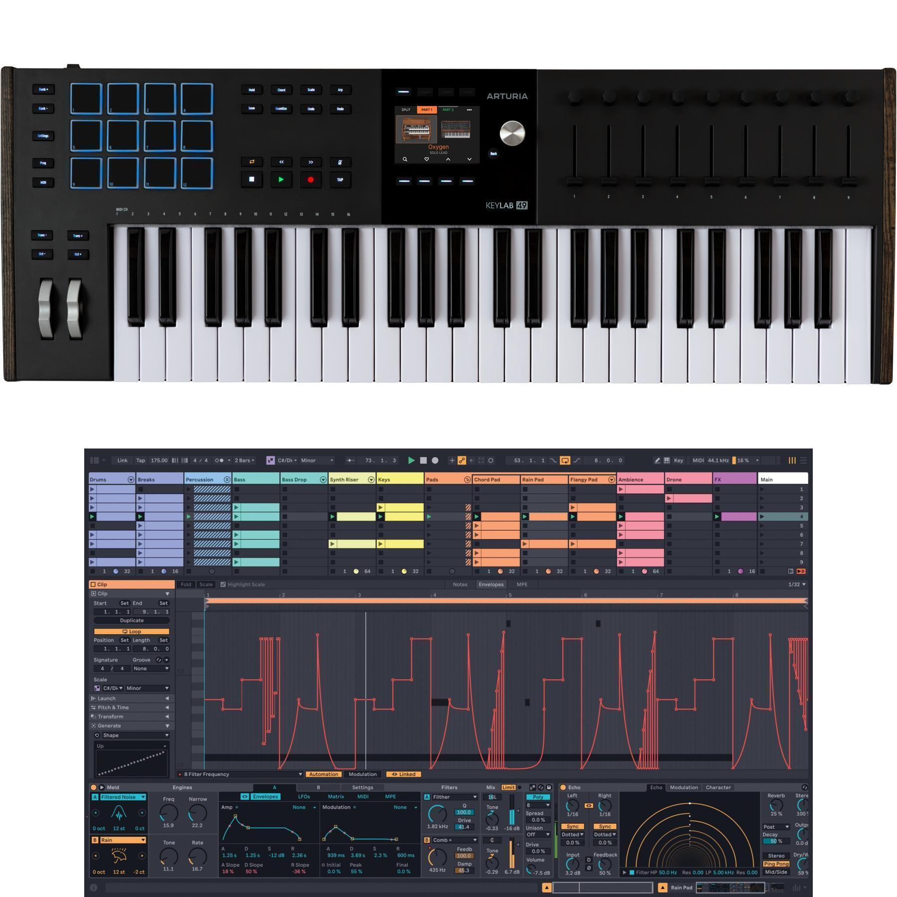 Arturia KeyLab 49 mk3 49-key Keyboard Controller with Ableton Live 12 ...