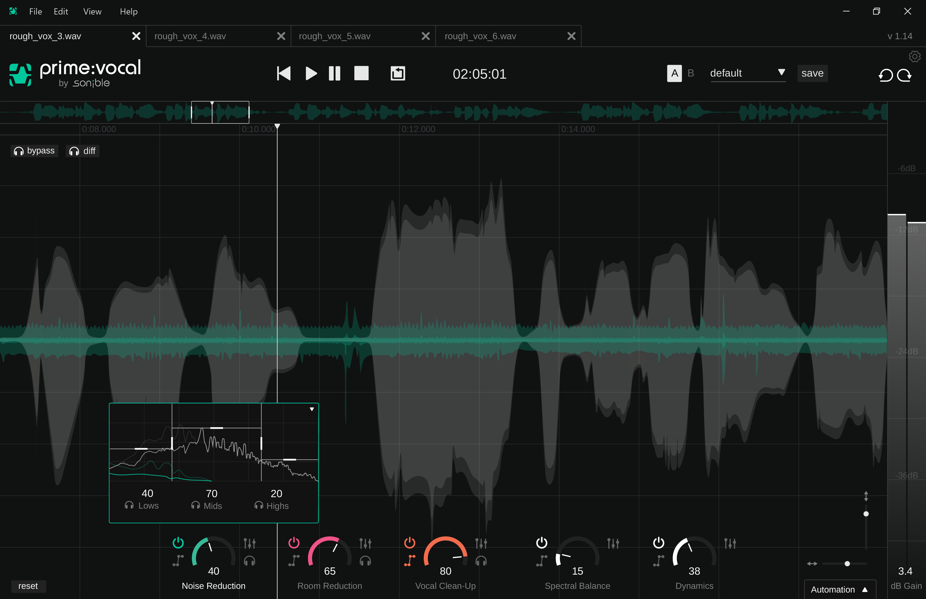 Sonible prime:vocal Vocal Processing Plug-in | Sweetwater