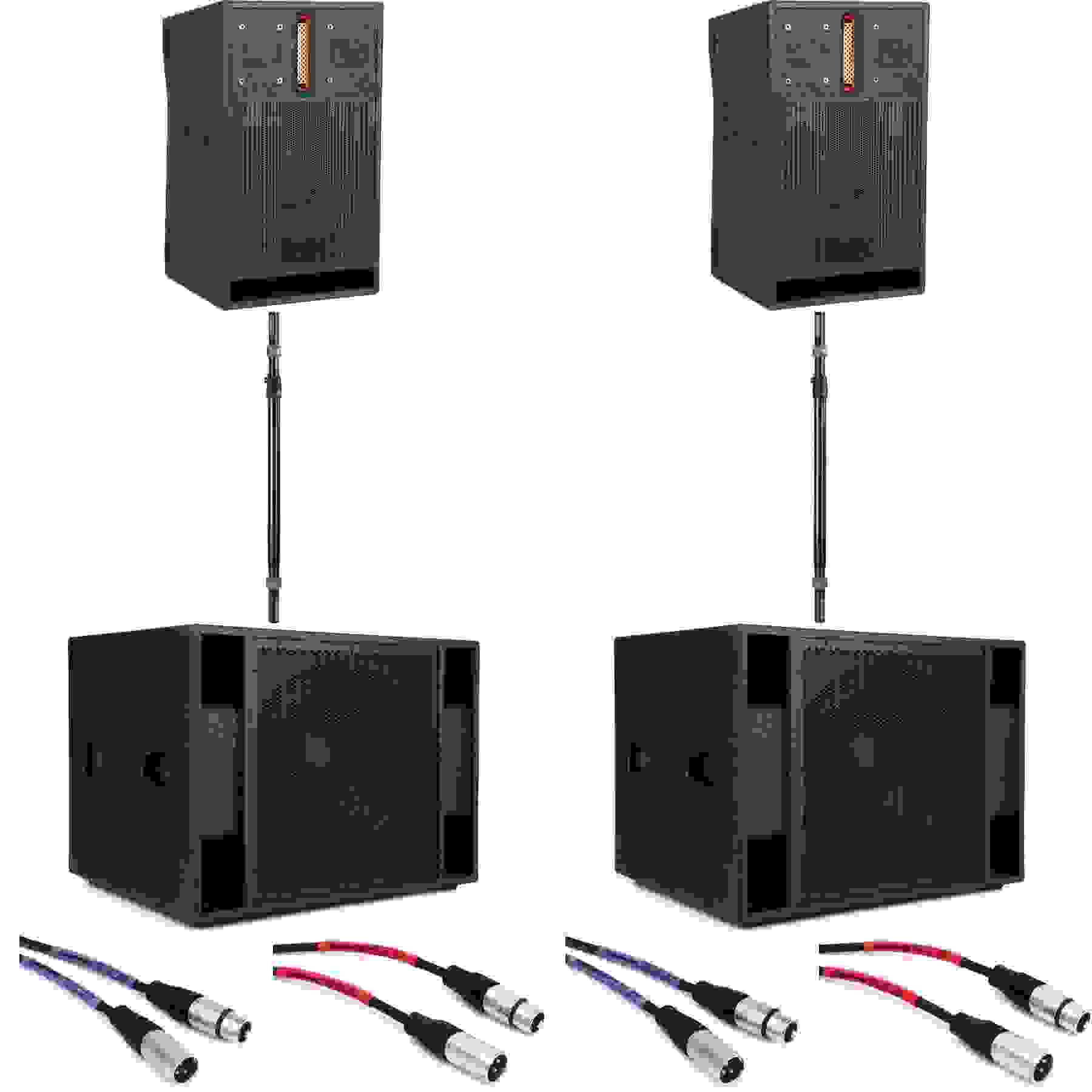 BASSBOSS DV12-MK3 3,200-watt 12" Powered Speaker and SSP118-MK3 2,500 ...