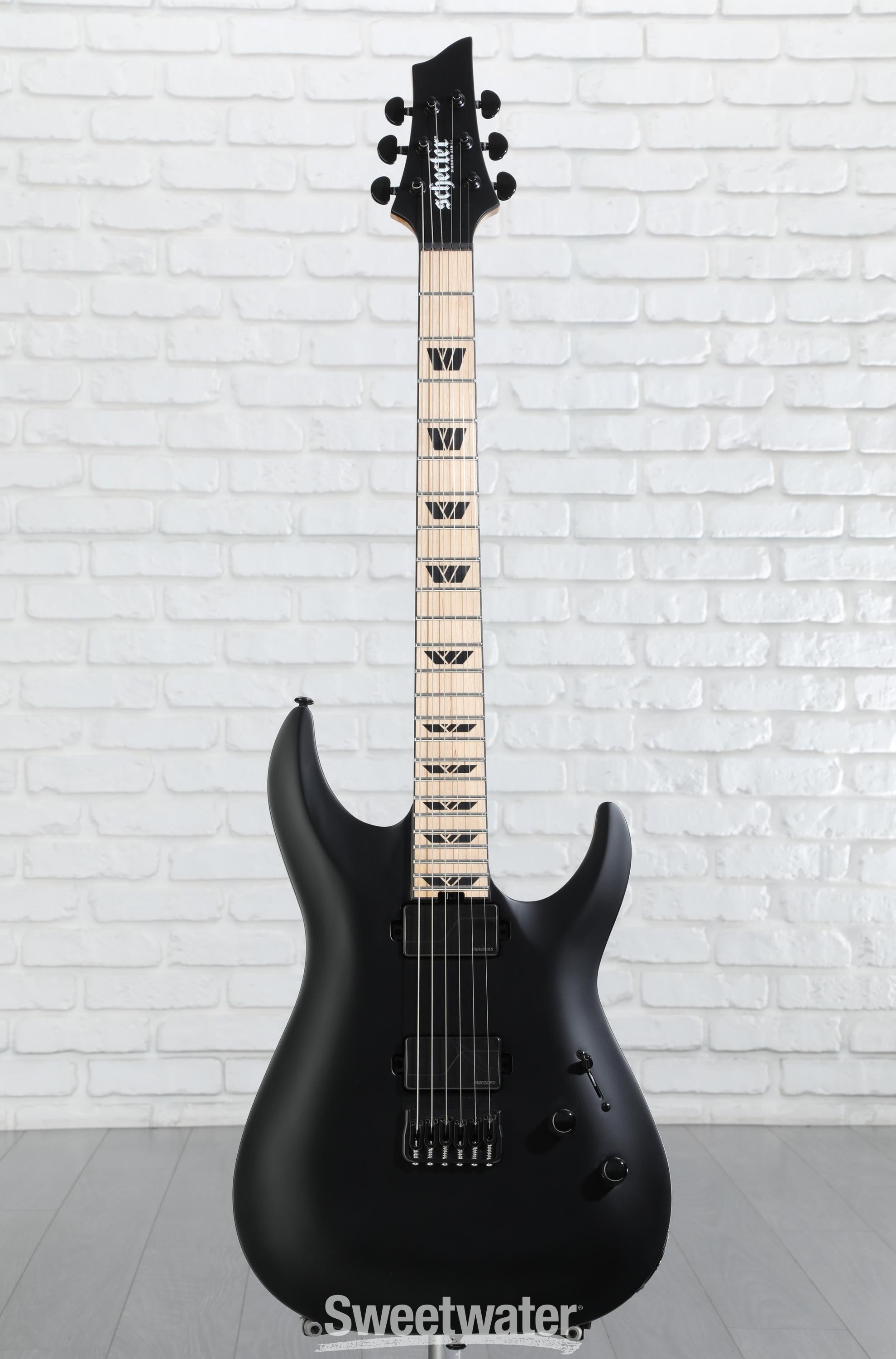 Schecter C-1 SLS Custom Electric Guitar - Satin Black | Sweetwater
