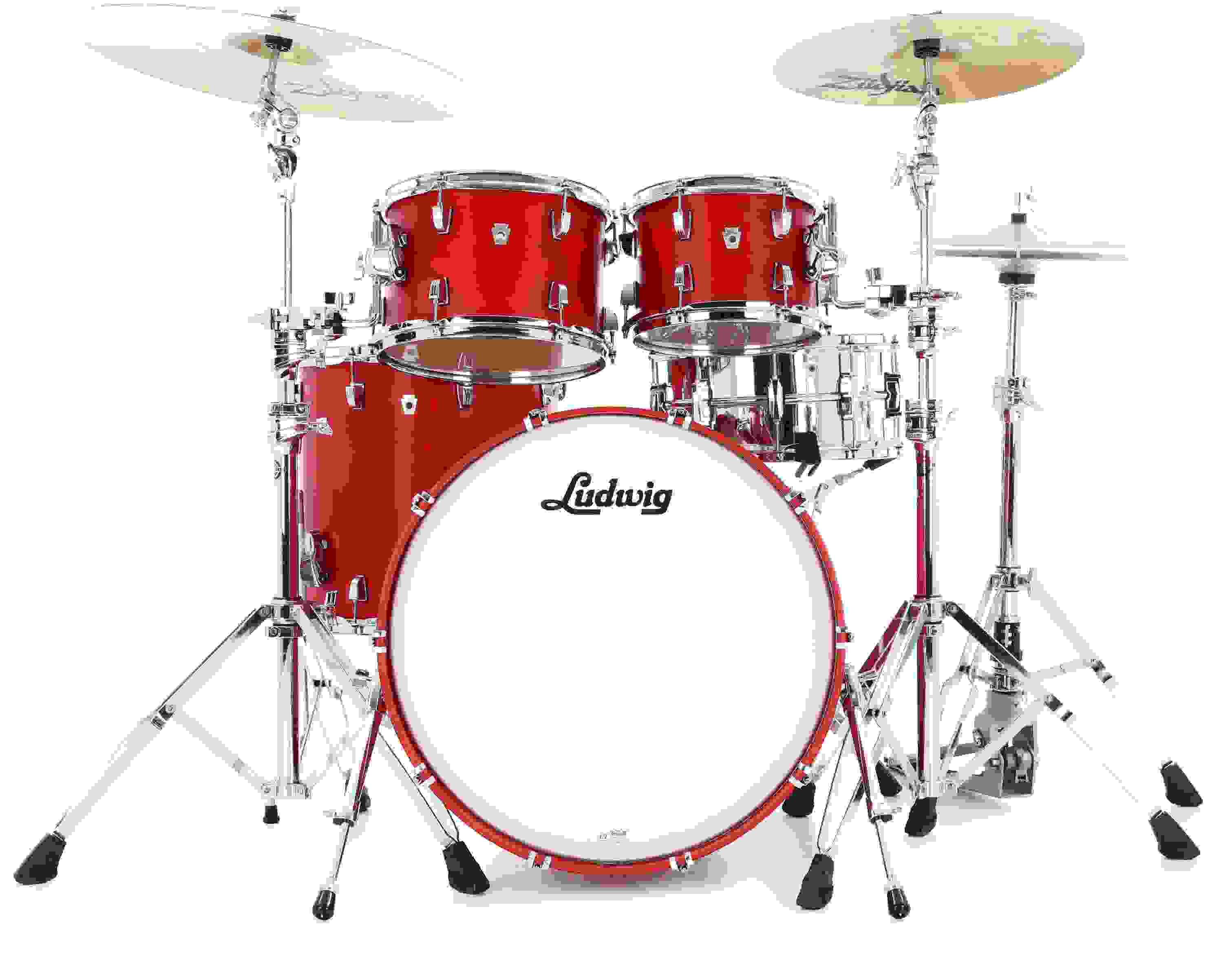 Ludwig NeuSonic 4-piece Shell Pack - Satin Diablo Red | Sweetwater