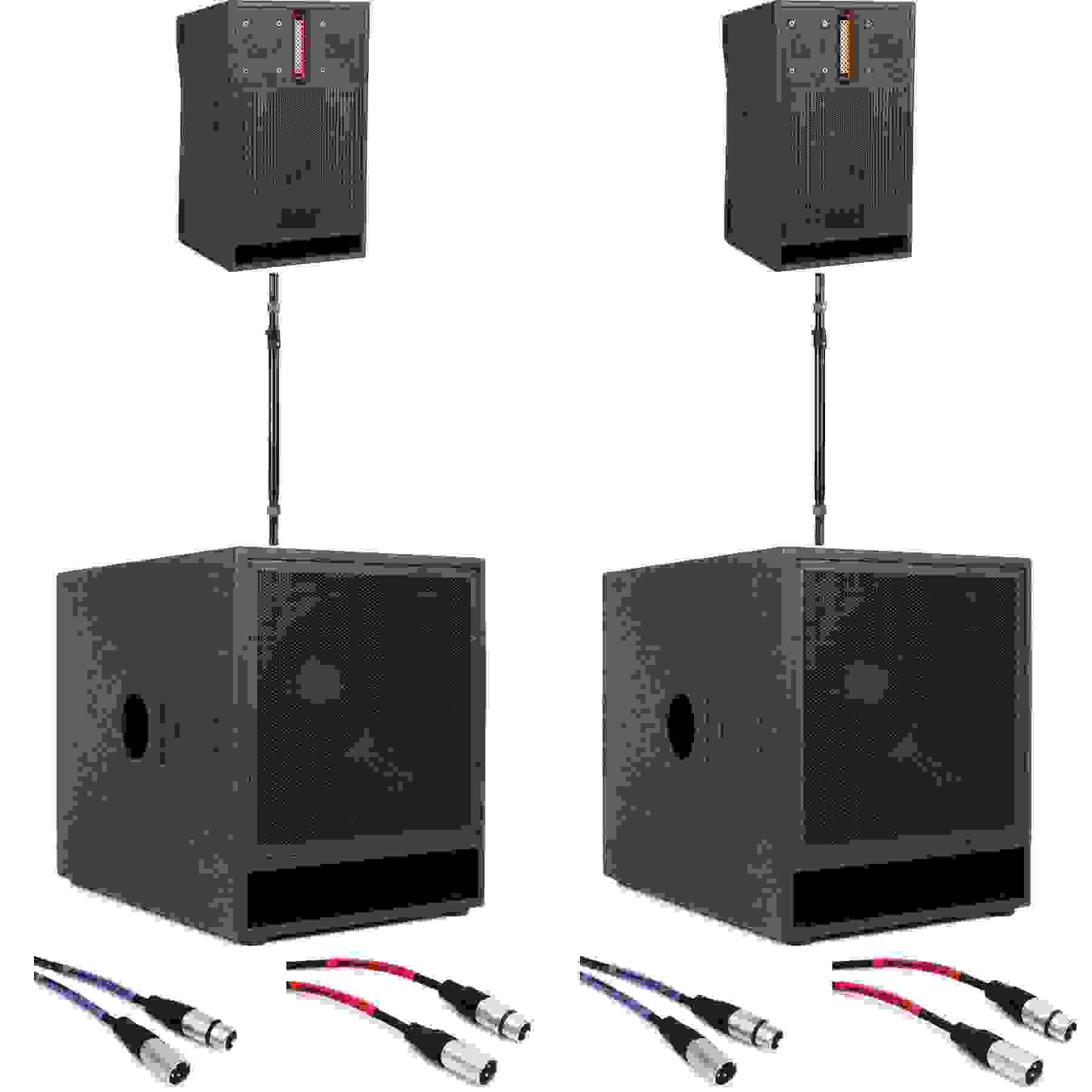 BASSBOSS DV12-MK3 3,200-watt 12" Powered Speaker and BB15-MK3 2,500 ...