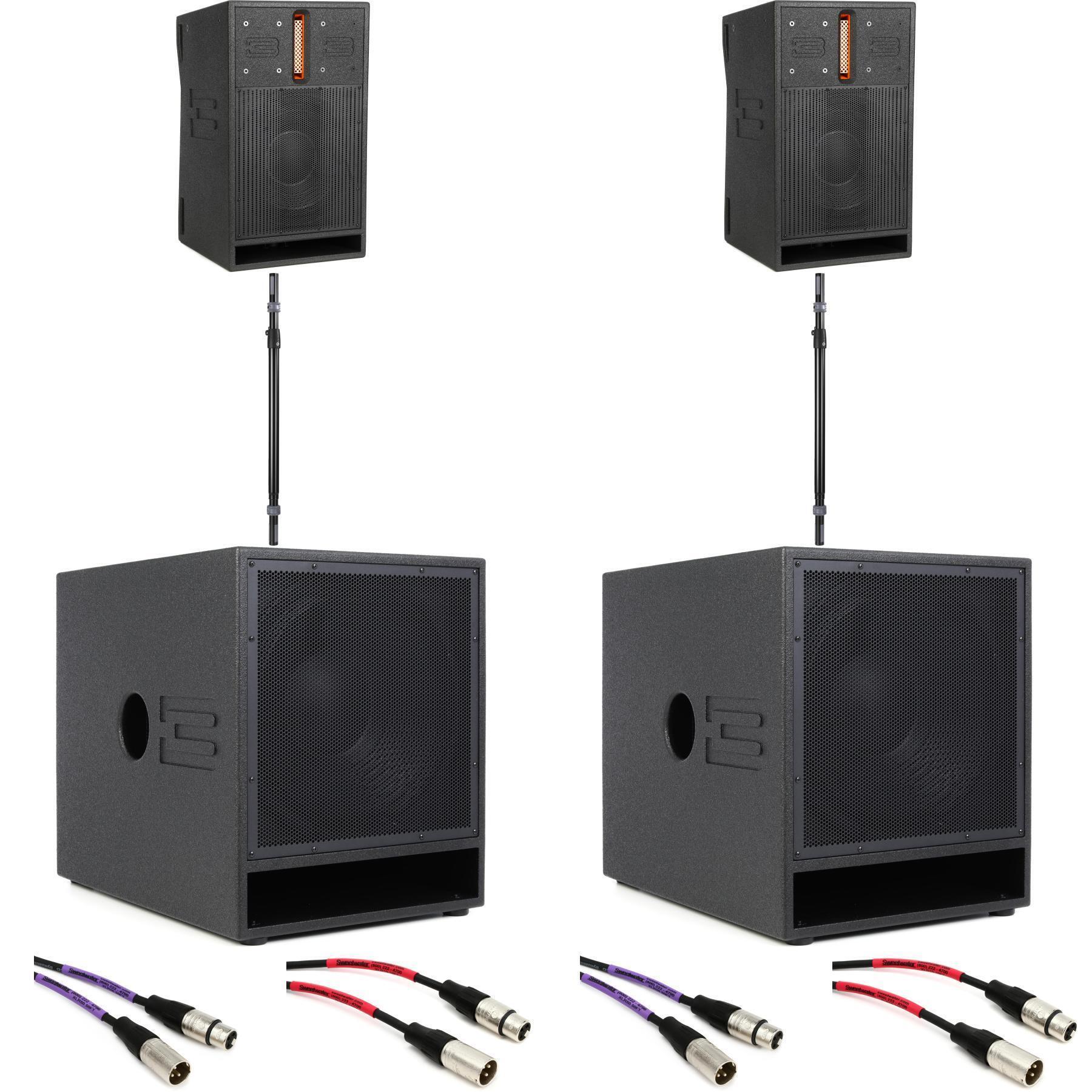 BASSBOSS DV12-MK3 3,200-watt 12" Powered Speaker and BB15-MK3 2,500-watt 15" Powered Subwoofer ...