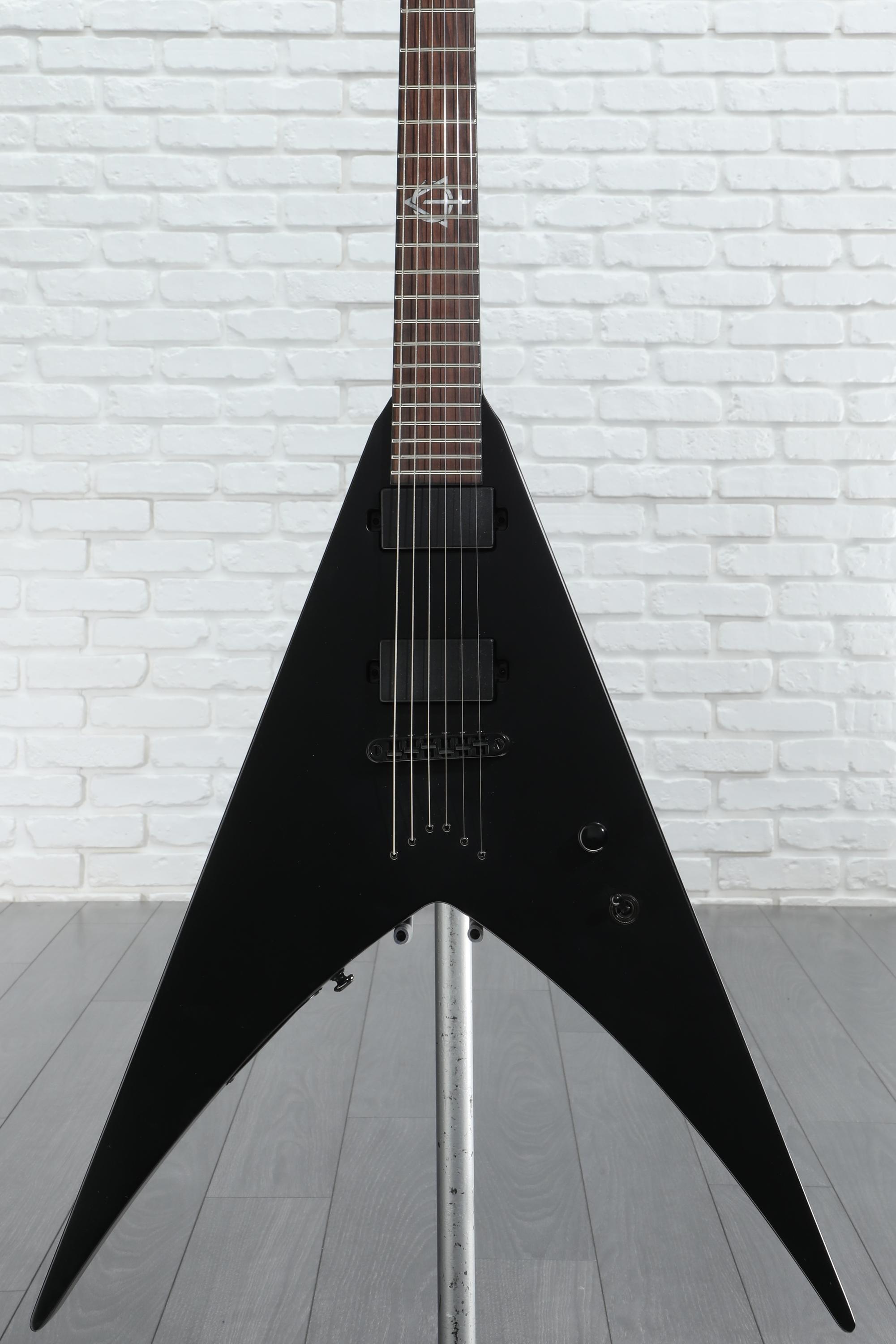 ESP LTD Nergal HEX-200 Signature Electric Guitar - Black Satin | Sweetwater