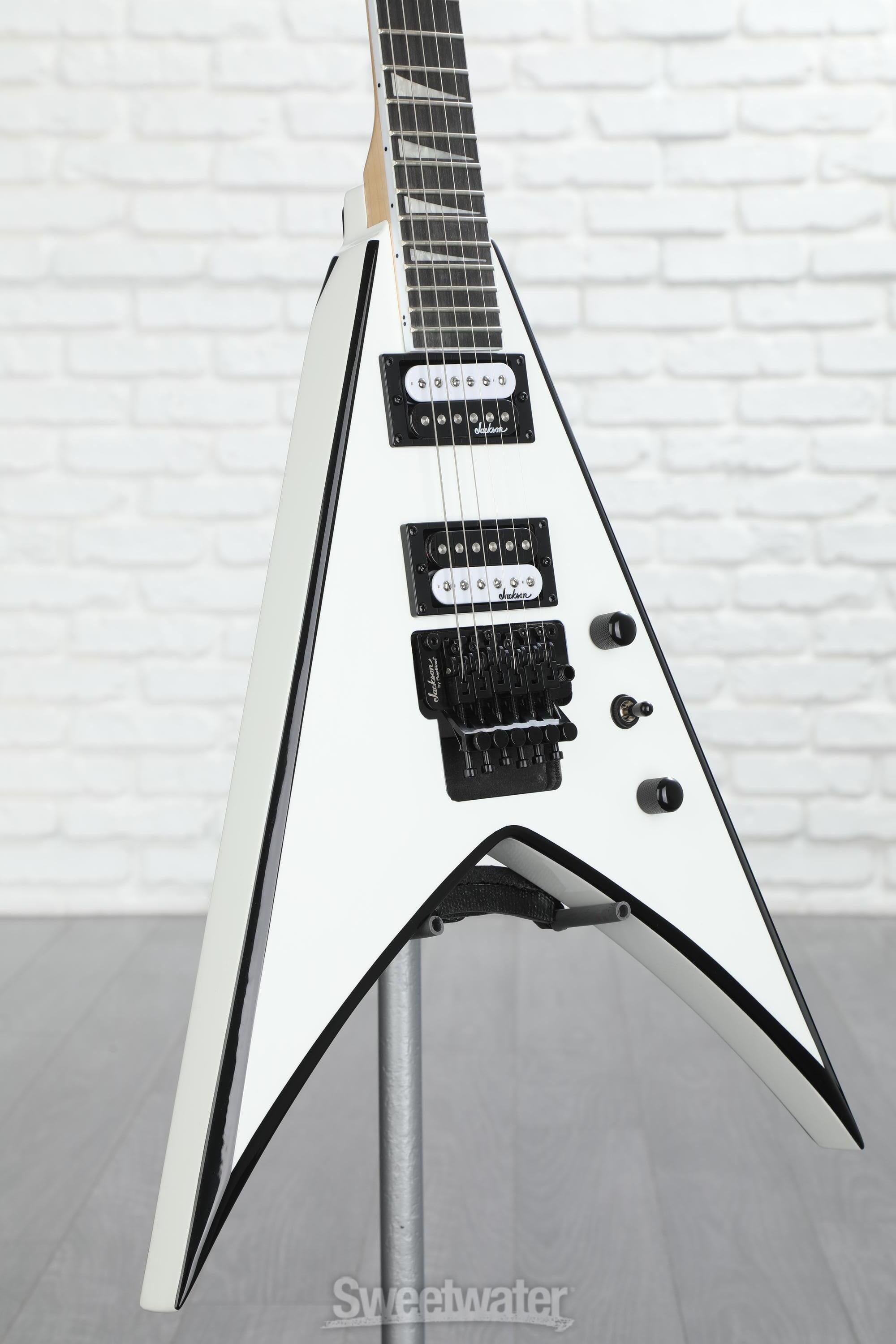 Jackson JS Series King V JS32 - White with Black Bevels | Sweetwater