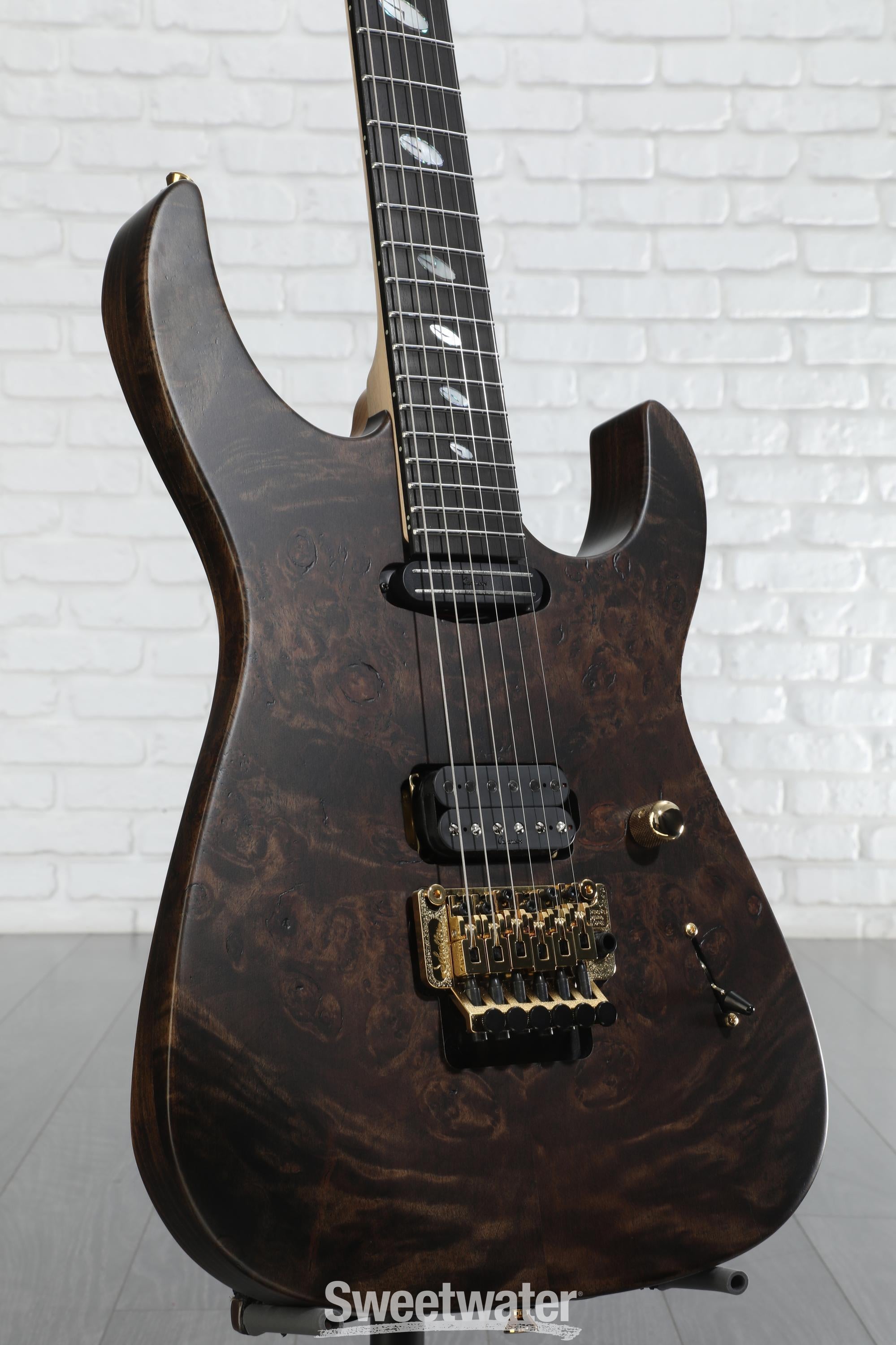 Caparison Guitars Dellinger SH Custom Electric Guitar - Black Amber | Sweetwater