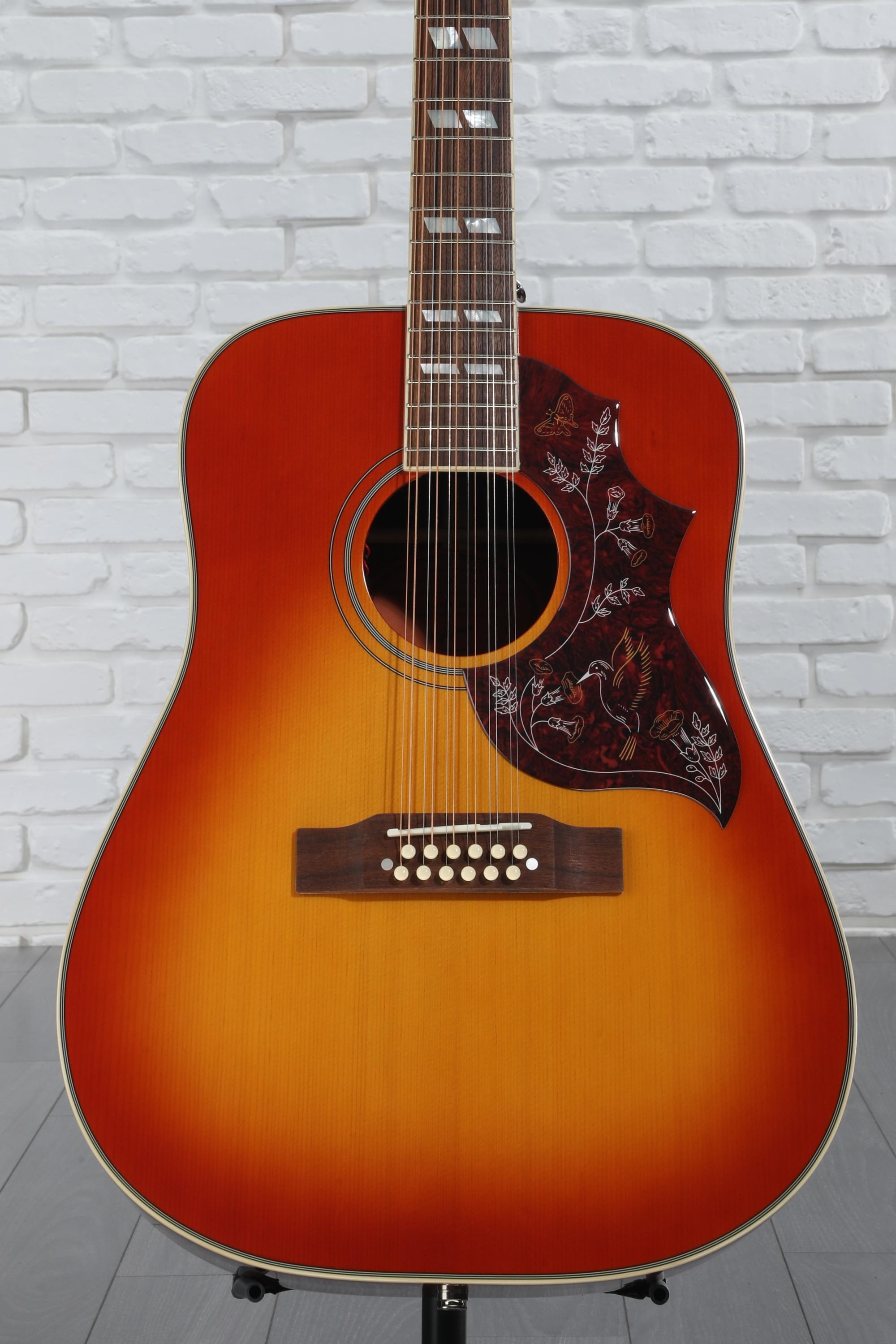 Epiphone Hummingbird 12-string Acoustic-electric Guitar - Aged Cherry ...