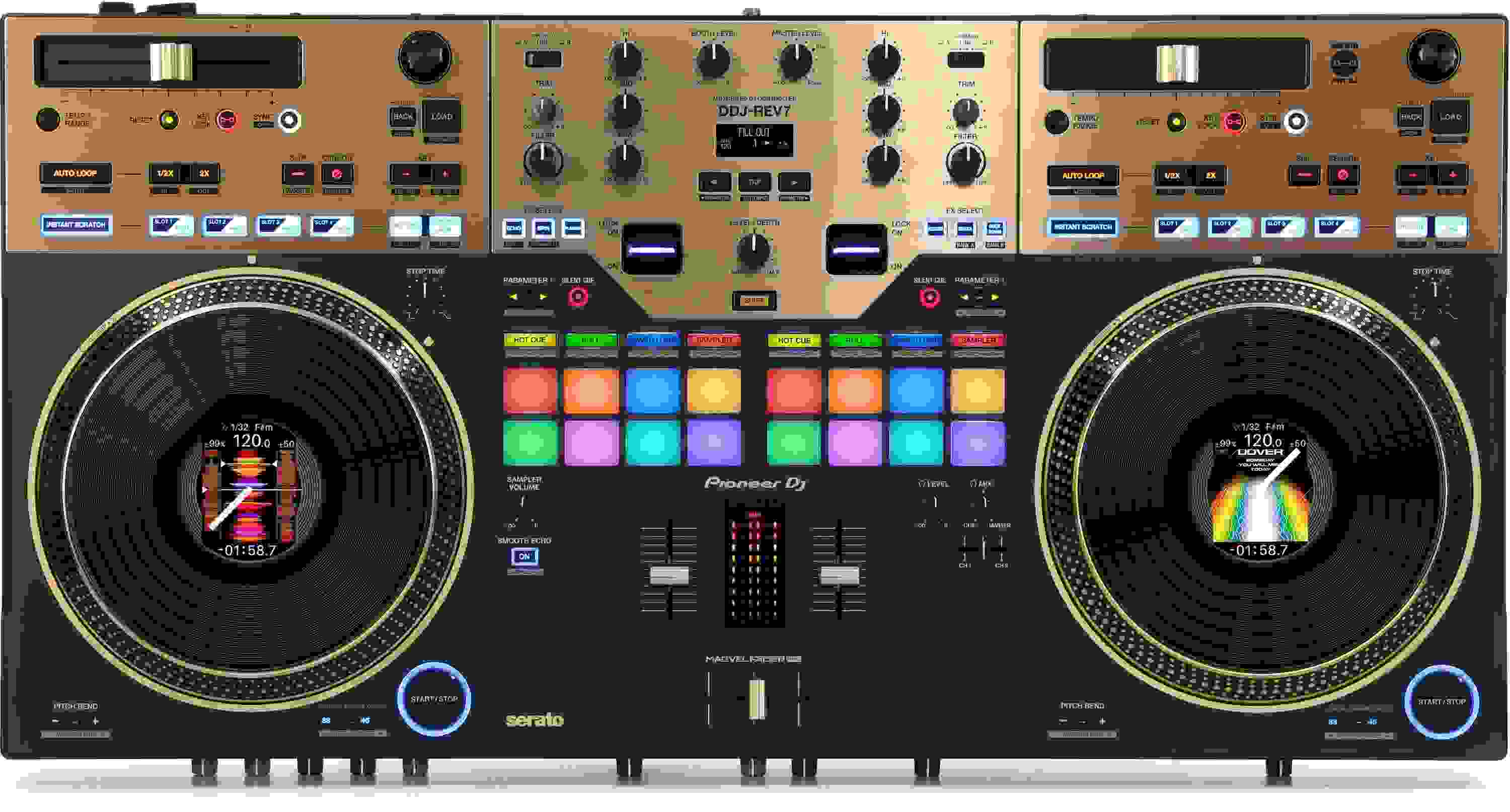 Pioneer DJ DDJ-REV7 2-deck Serato DJ Controller - Limited Edition Gold ...