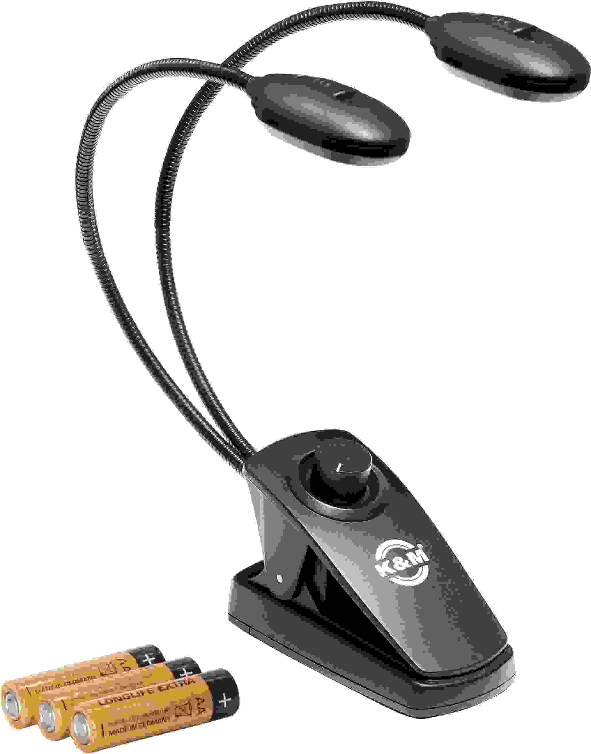 K&M 12271 Music Stand Light - Twin 6-LED Heads | Sweetwater