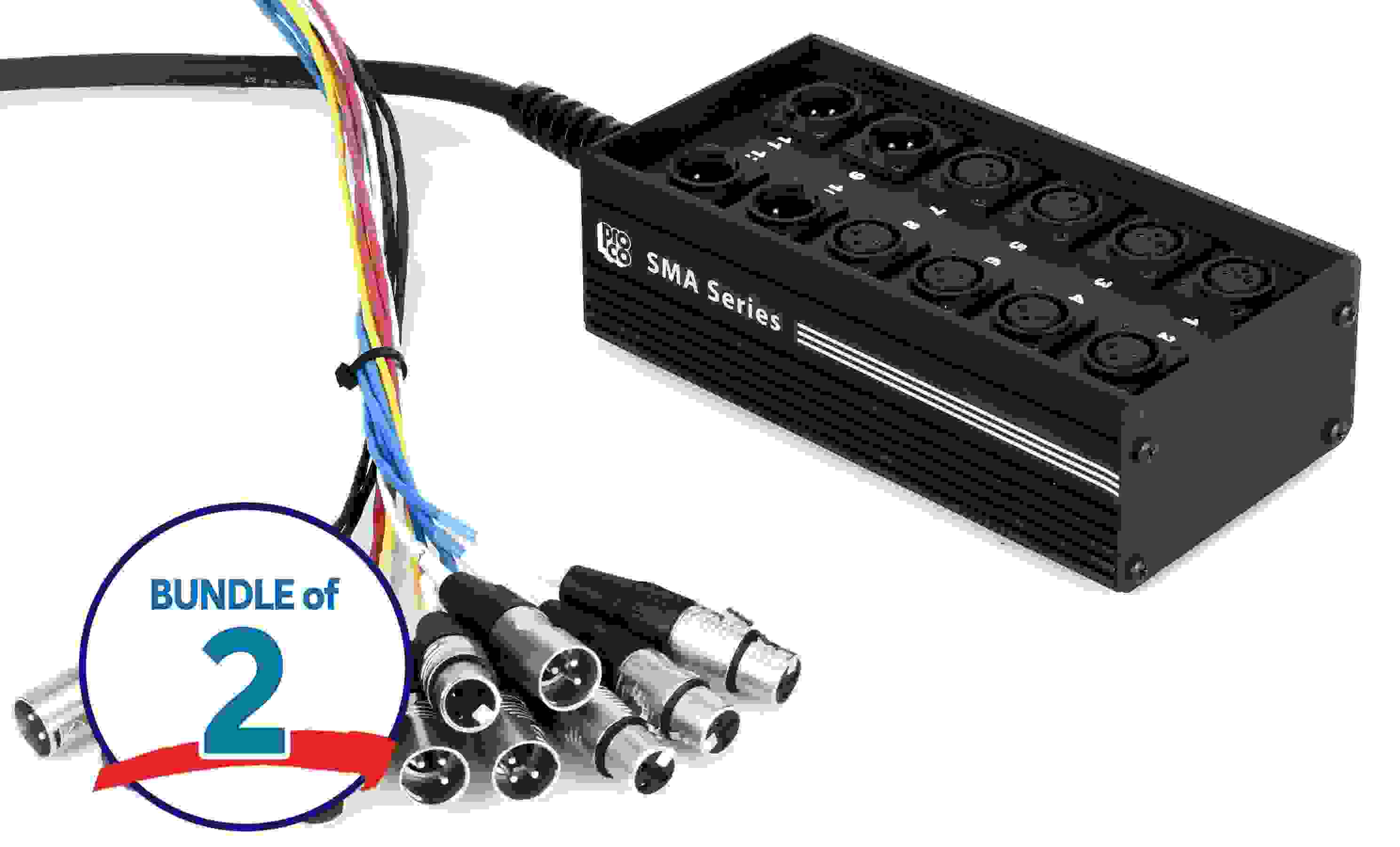 Pro Co SMA0804FBX-50 SMA Series 8x4 Stage Snake with XLR Returns - 50 ...