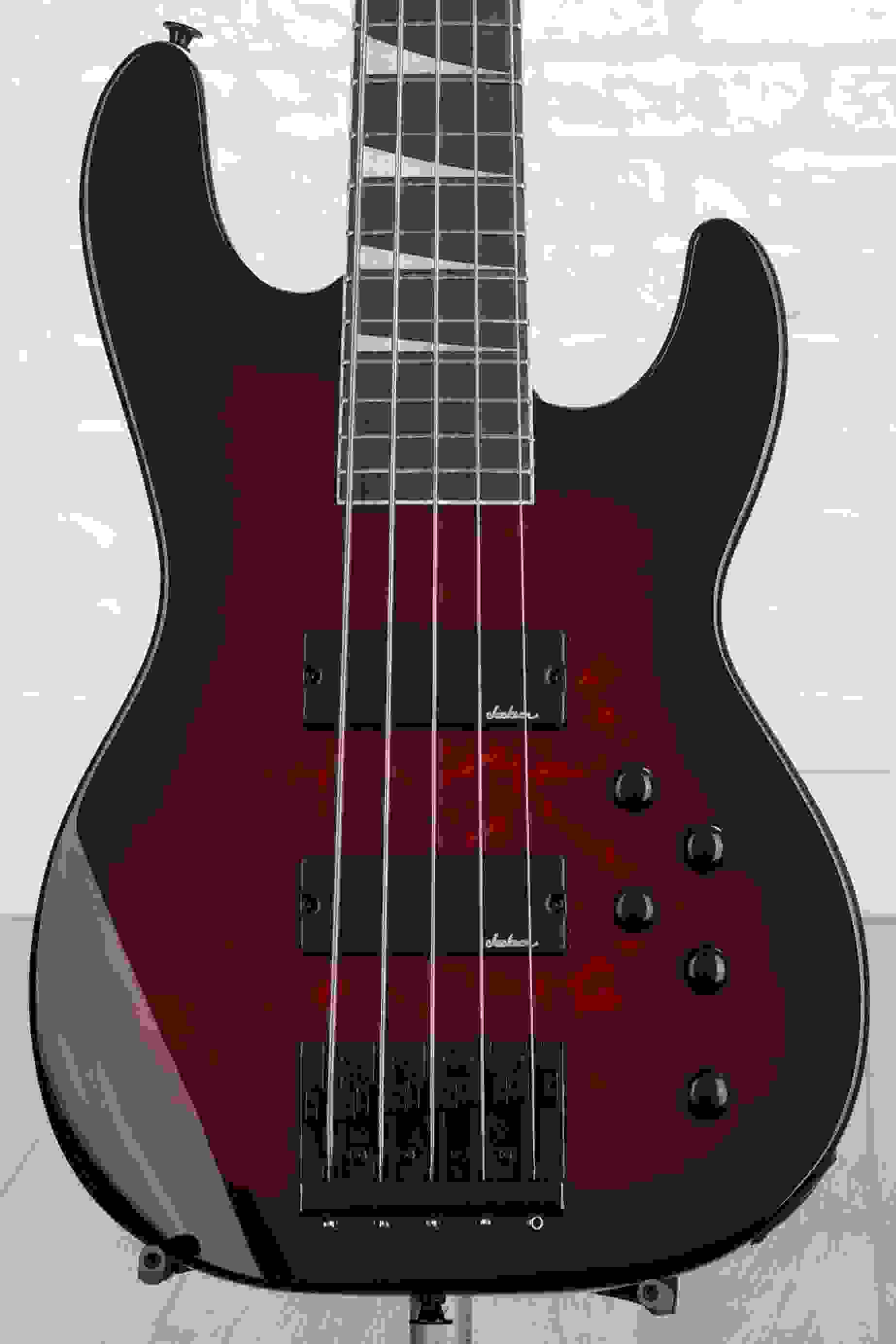 Jackson Concert Bass JS3VQ - Transparent Red Burst | Sweetwater