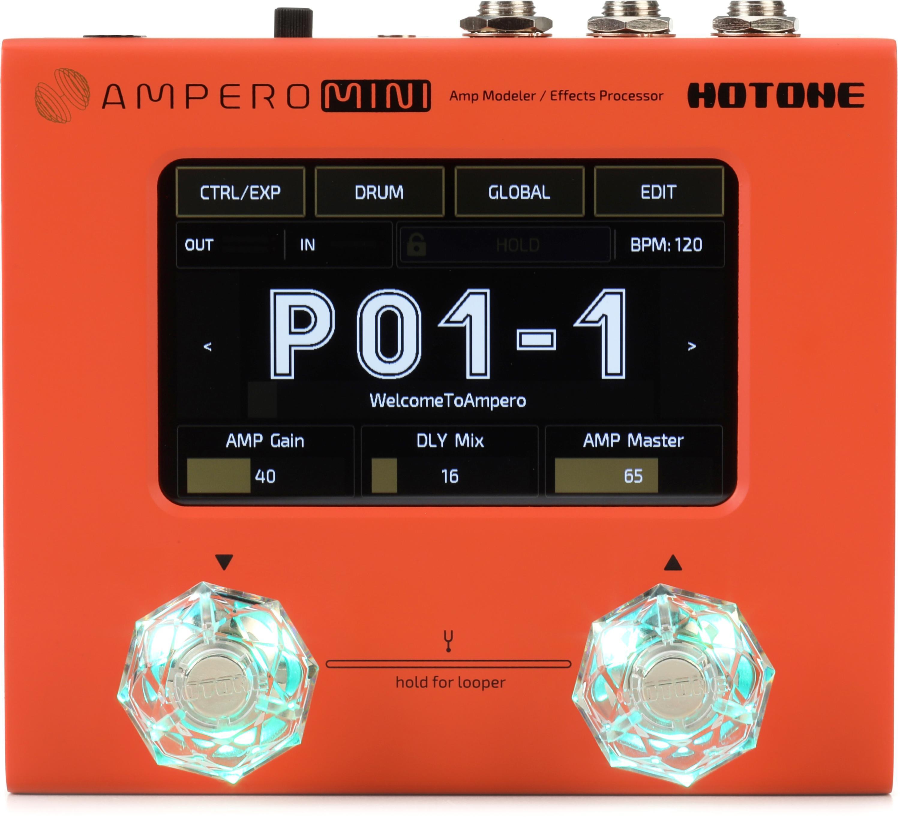 Hotone Ampero Mini Amp Modeler and Effects Processor - Orange | Sweetwater