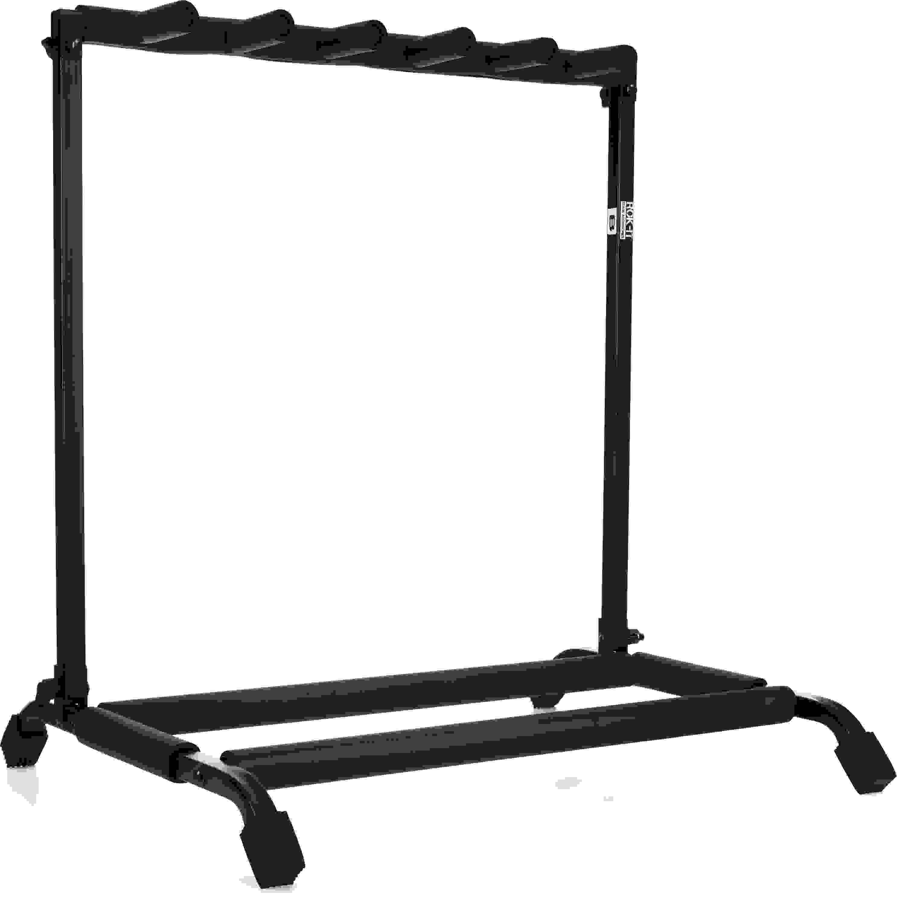 Rok-It RI-GTR-RACK5 Collapsible Folding Guitar Rack for 5 Acoustic or ...