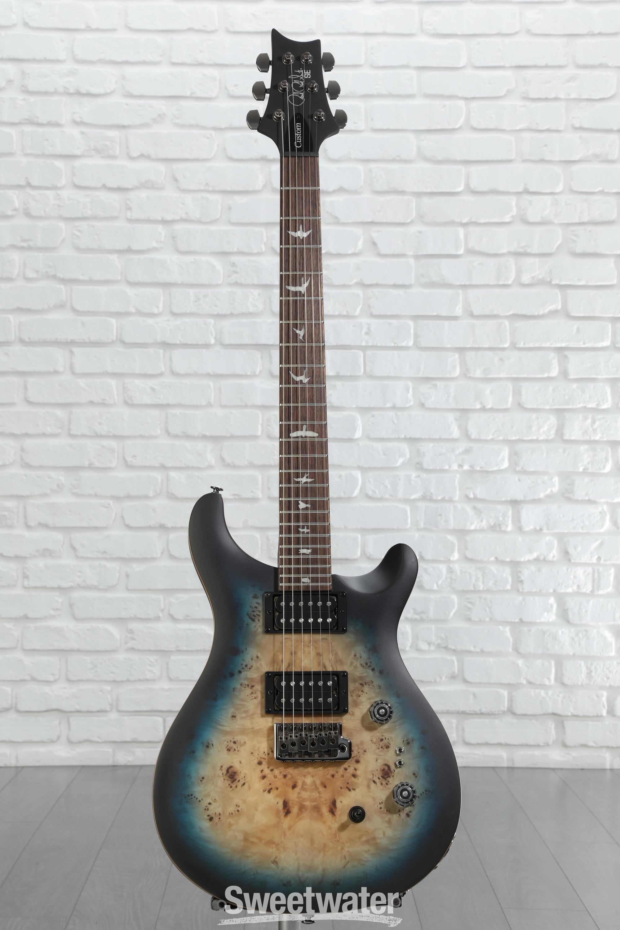 PRS SE Custom 24-08 Exotic Electric Guitar - Lake Blue Midnight Burst ...