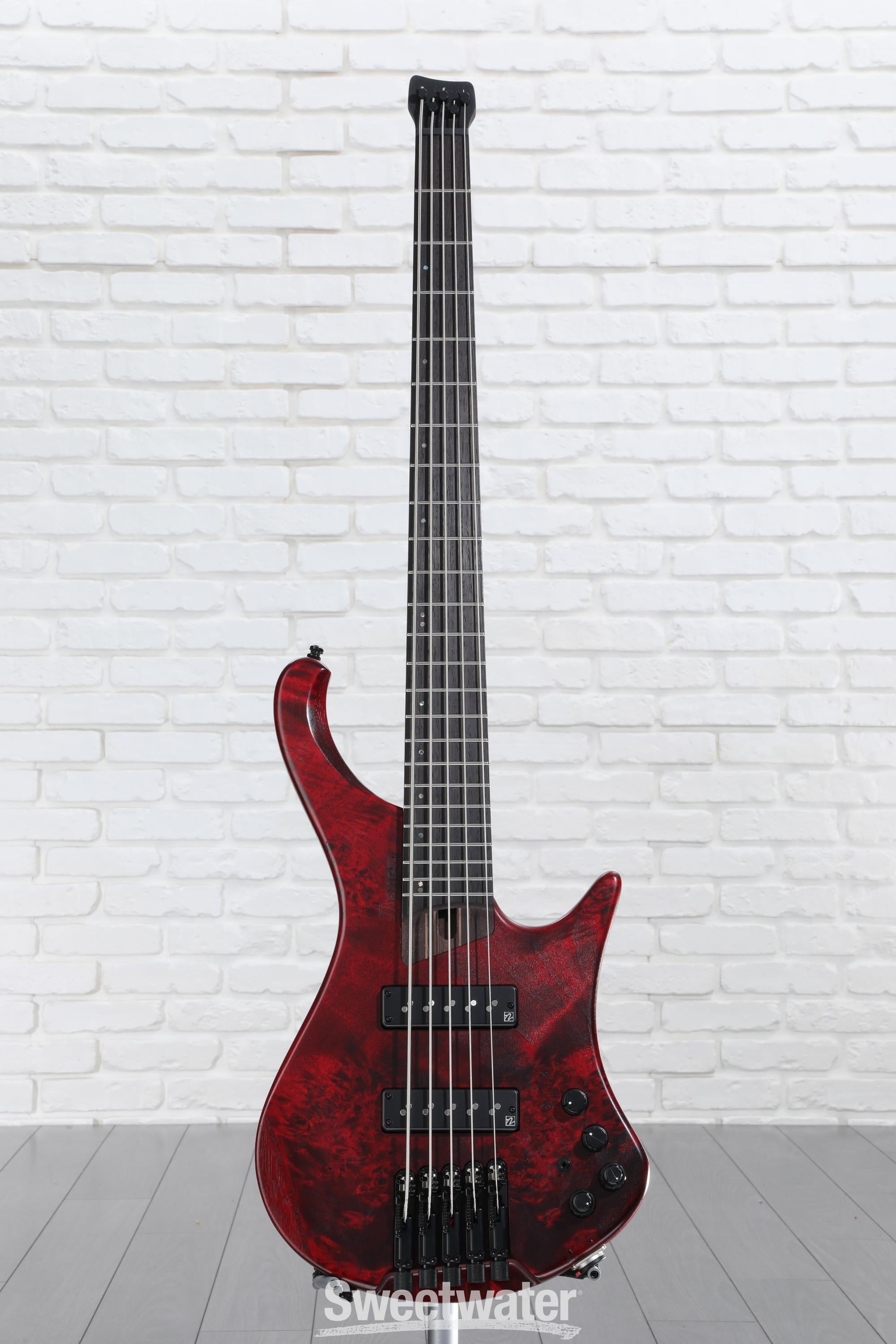 Ibanez EHB Ergonomic Headless 5-string Bass Guitar - Stained Wine Red ...