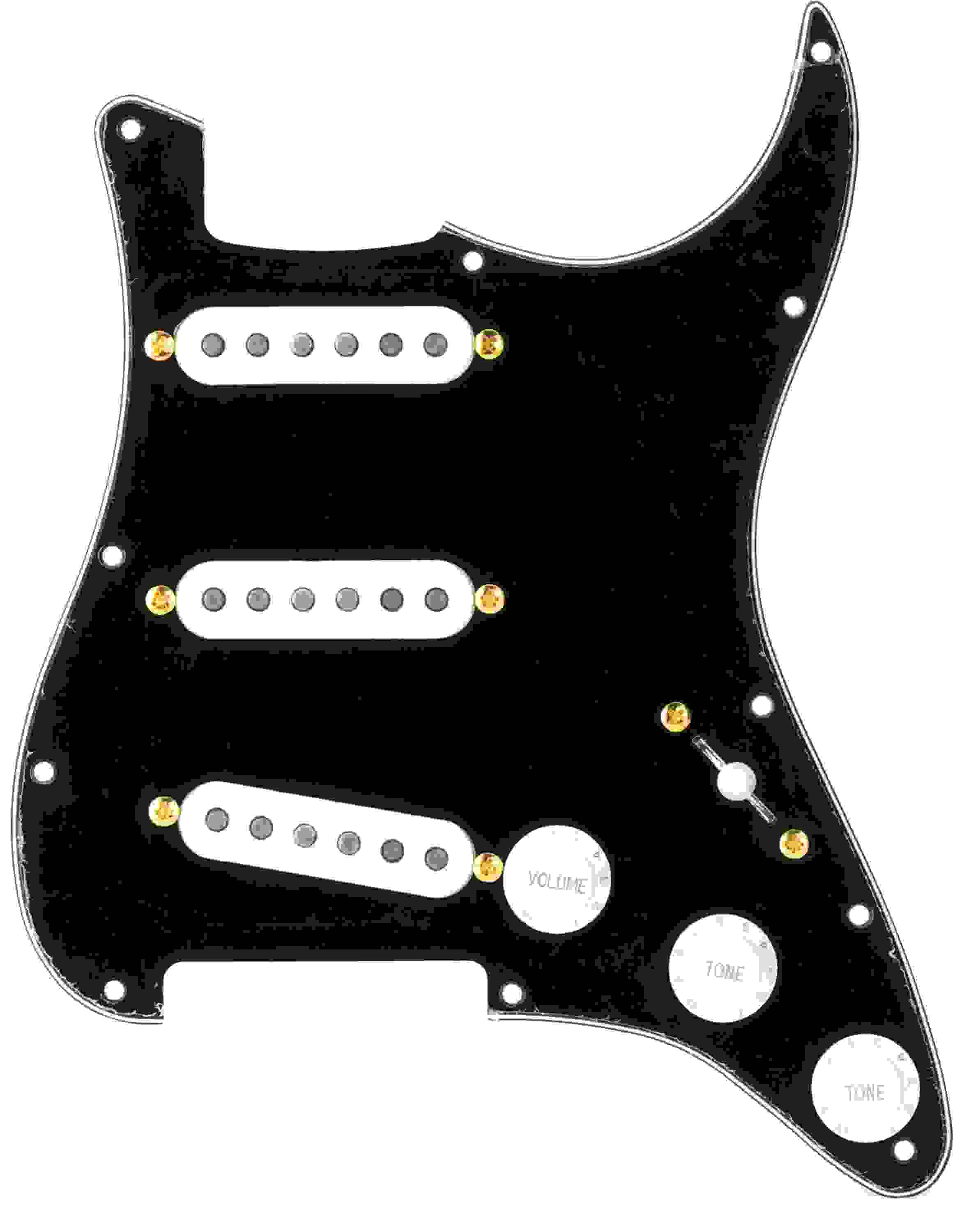 Mojotone Rene Martinez Texas Strat Prewired Pickguard - Black | Sweetwater