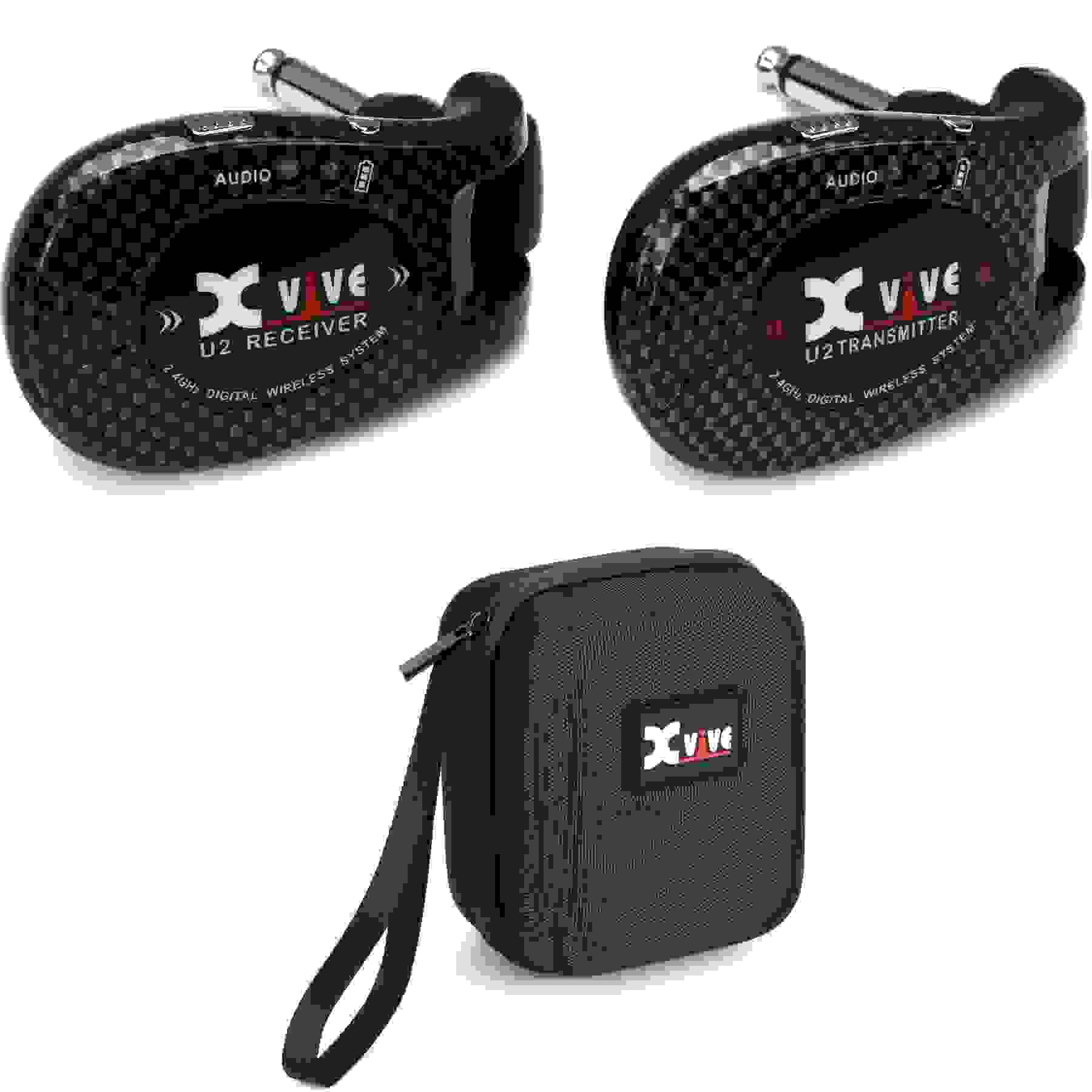 Xvive U2 Digital Wireless Guitar System and Case Bundle - Carbon ...