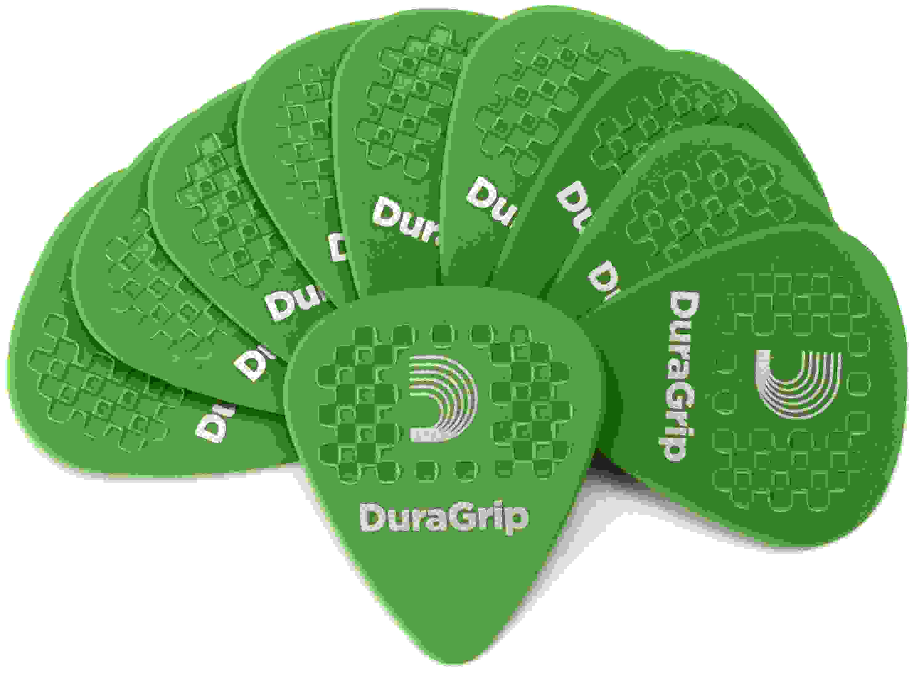D'Addario 7DGN4-10 Duragrip Guitar Picks - Green/Medium | Sweetwater